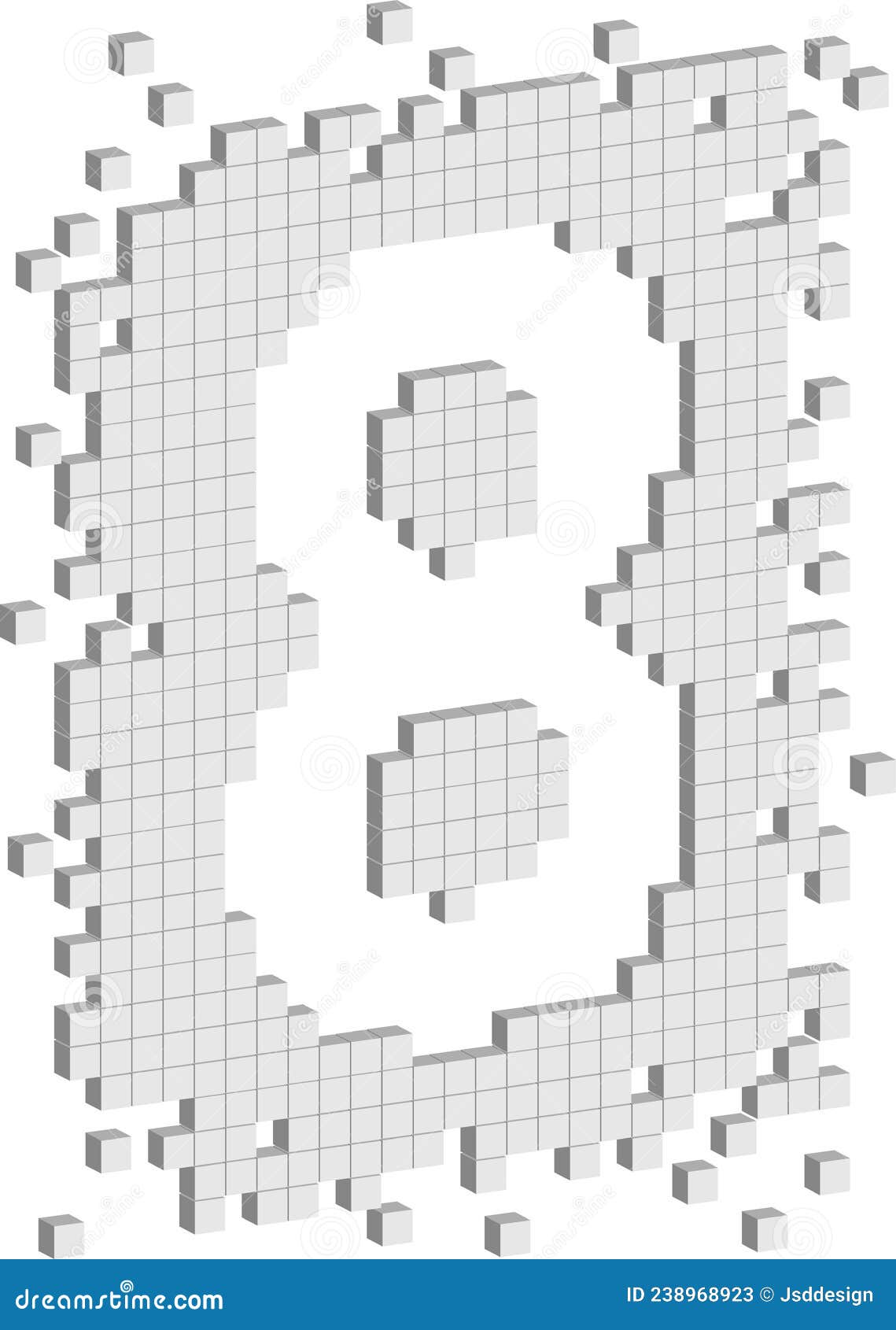 Vector Illustration with Many 3d Random Cubes Shaped Eight Number Stock ...