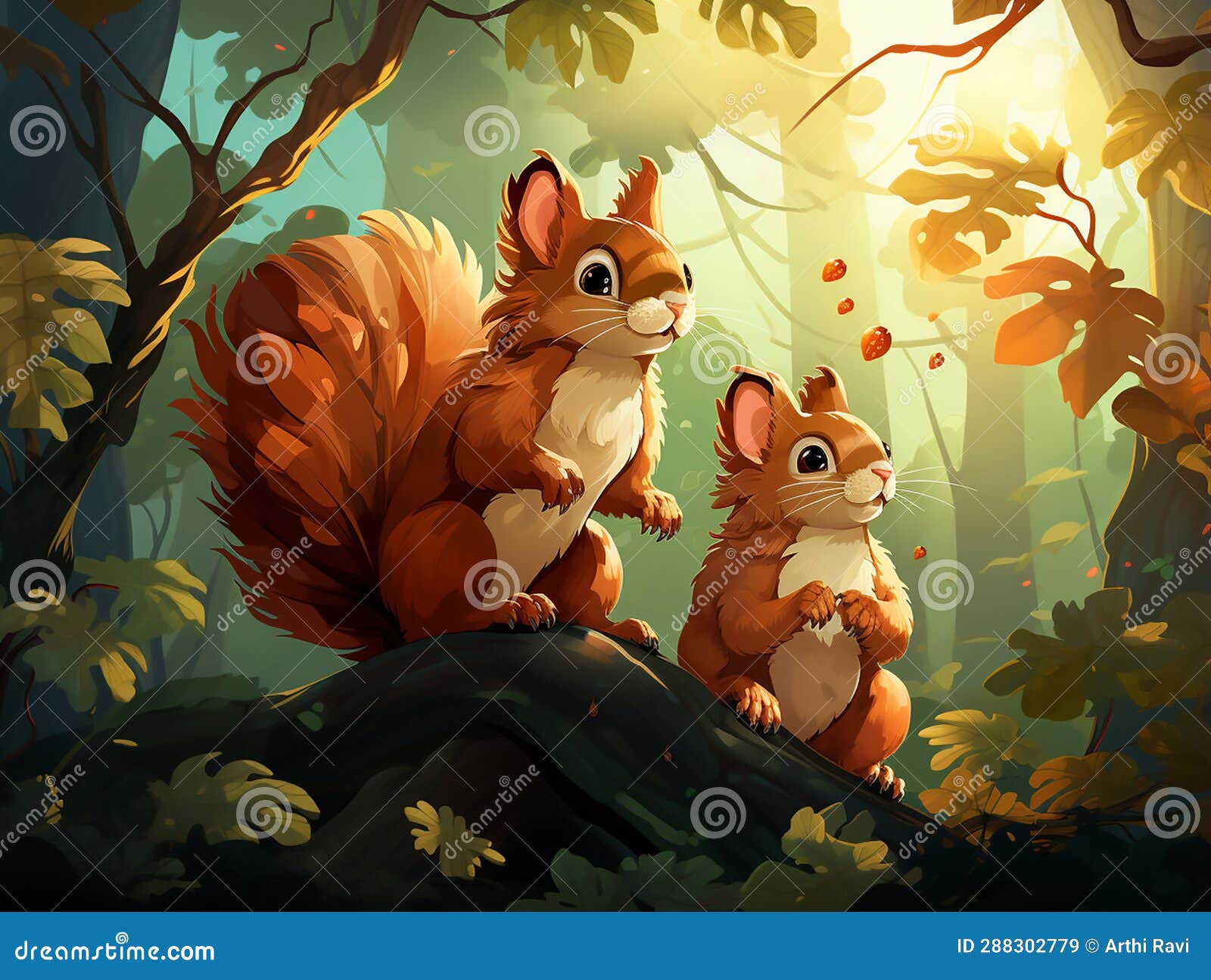 Vector Illustration of Many Squirrels Jumping Stock Illustration - Illustration of jumping ...