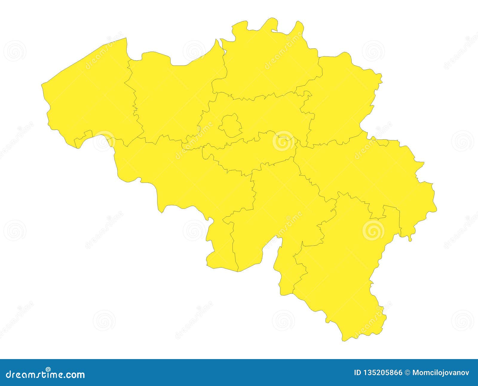 Map of Belgium with Provinces Stock Vector - Illustration of isolated ...