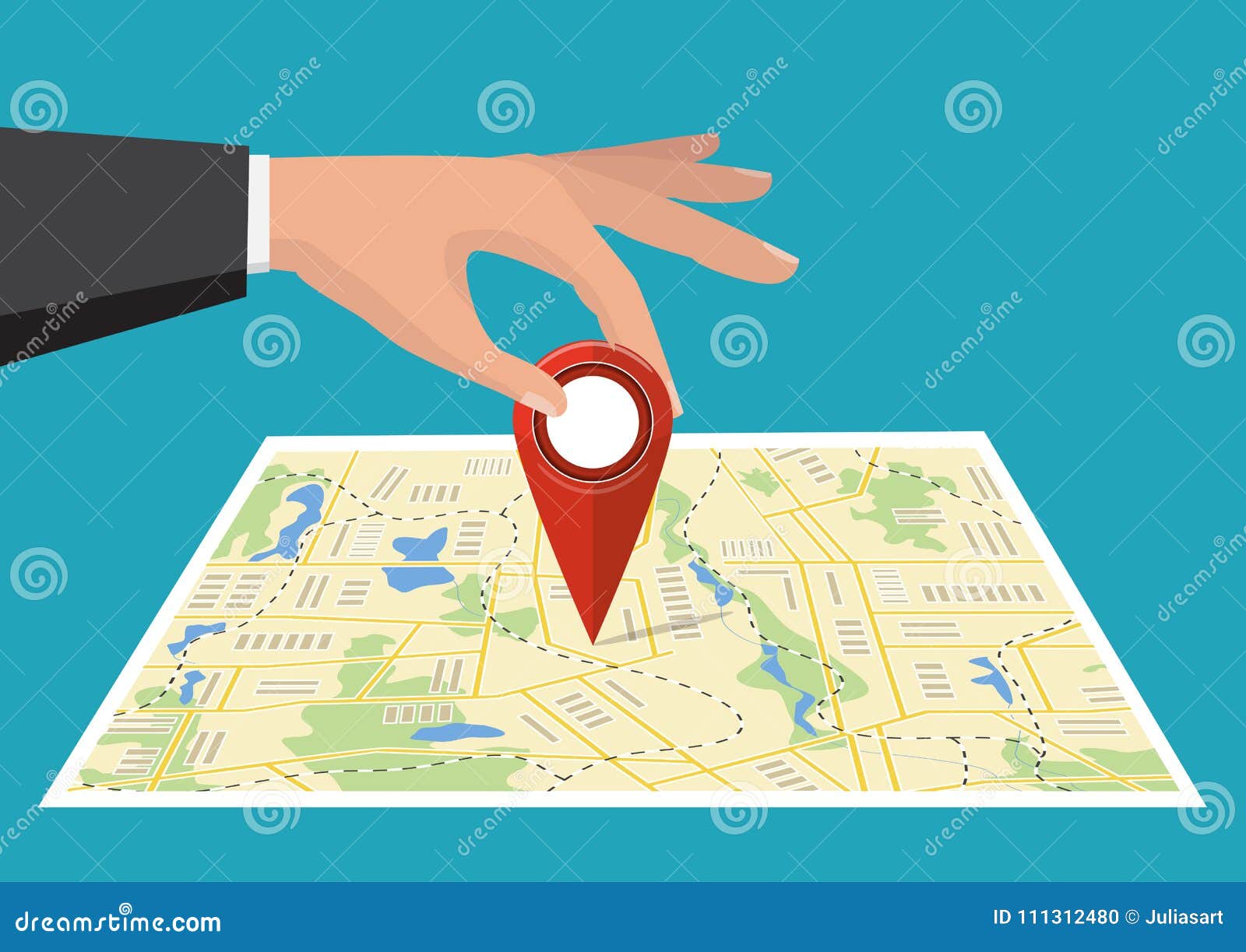 Map. the Concept of Navigation, Delivery Stock Vector - Illustration of ...