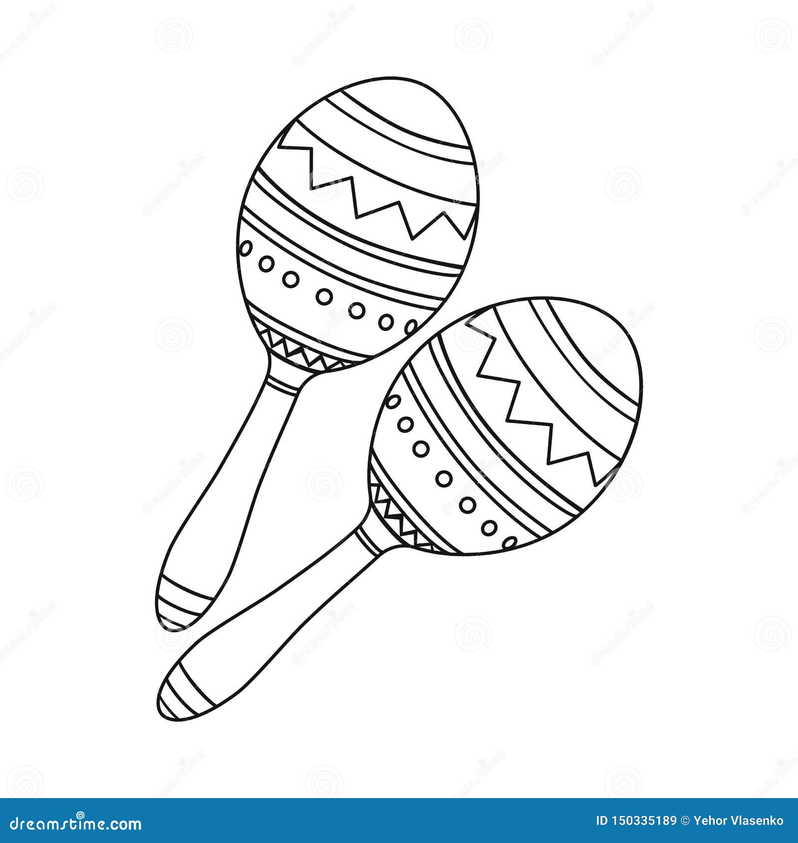 Vector Illustration of Maraca and Instrument Icon. Set of Maraca and ...