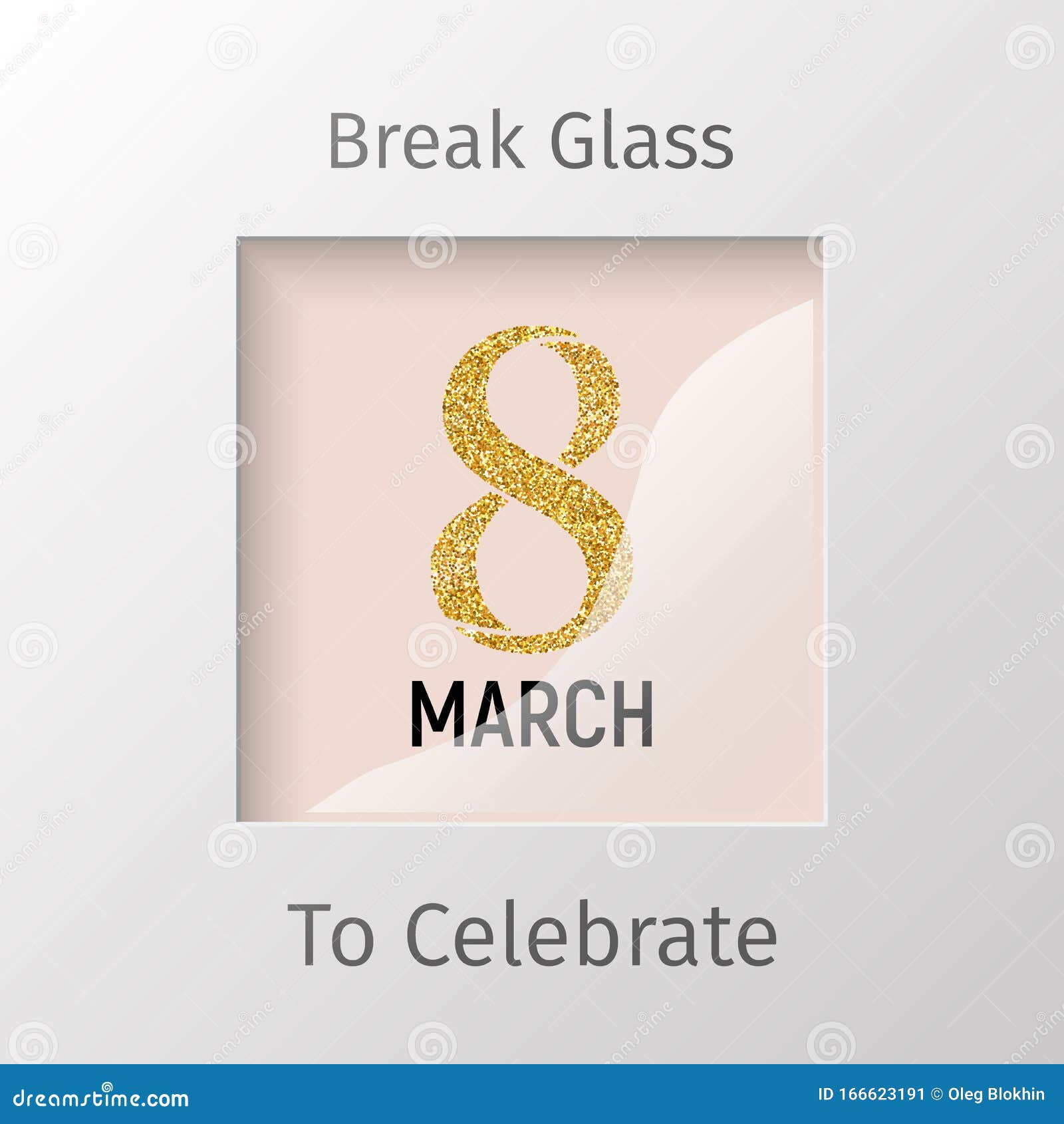 Vector Illustration of 8 March Under Glass Stock Illustration ...