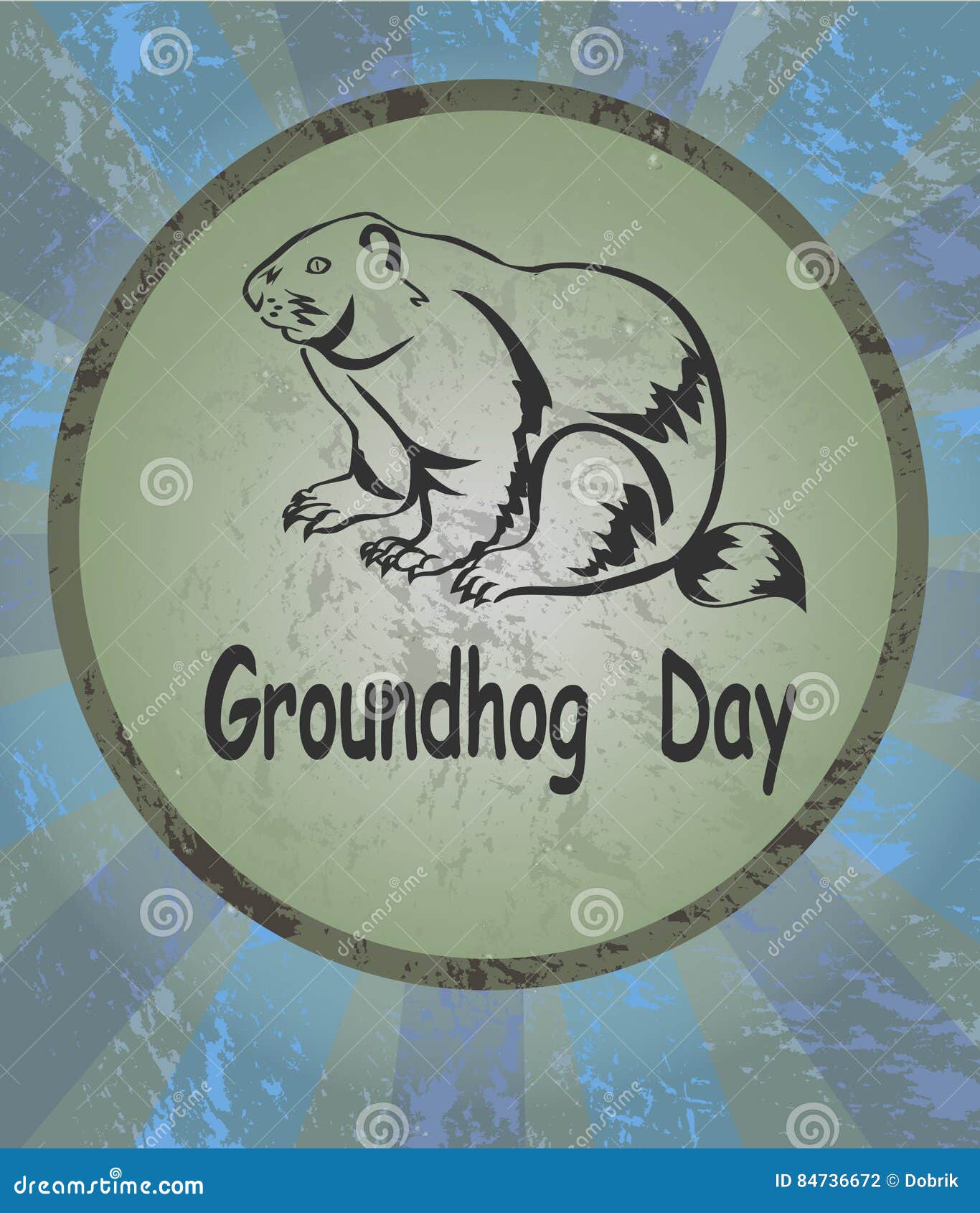 Vector Illustration Marmot Icon. Groundhog Day Stock Vector ...