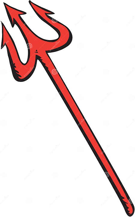 Devil`s Pitch Fork Vector Illustration Stock Vector - Illustration of ...