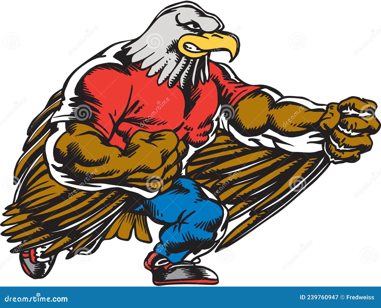 Eagle Fighter Vector Illustration Stock Vector - Illustration of vector ...