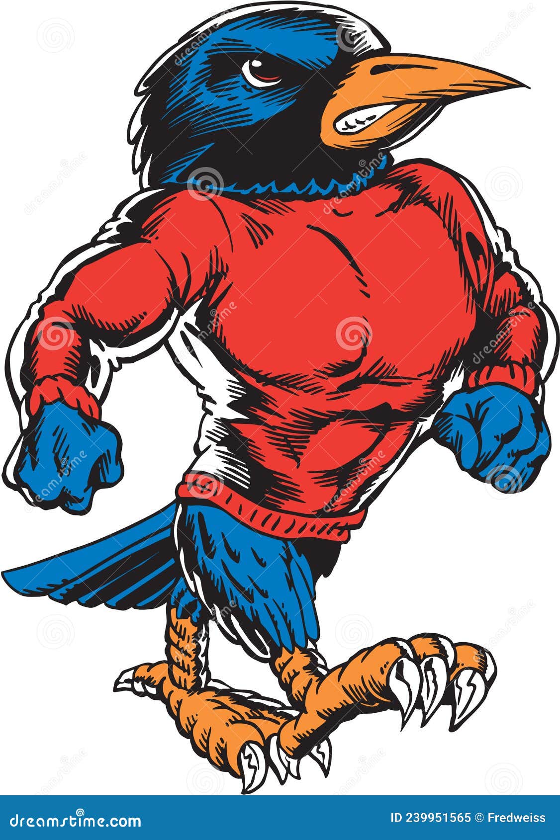 Raven Strut Vector Illustration Stock Vector - Illustration of school ...