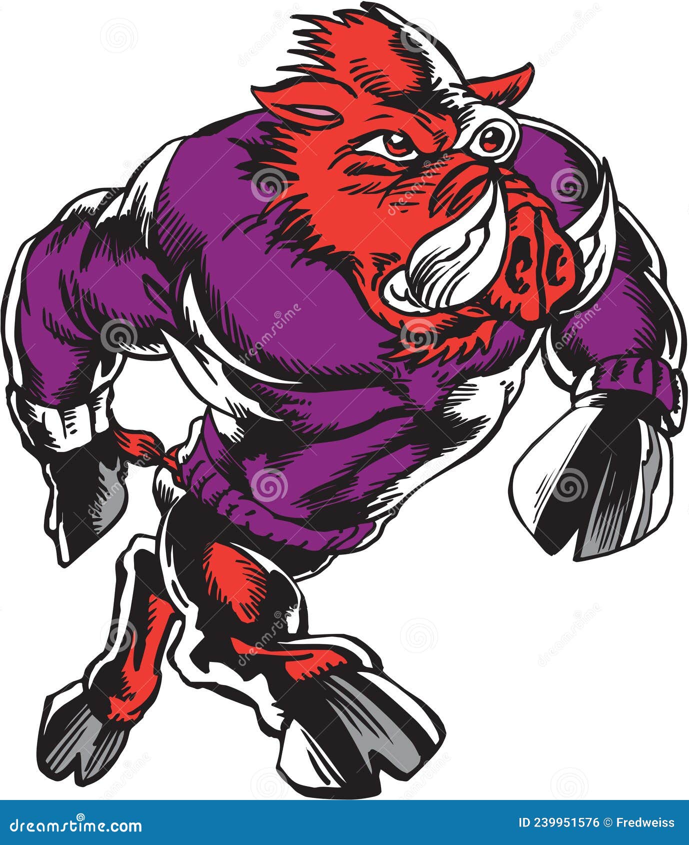Razorback School Mascot Vector Illustration | CartoonDealer.com #45673518
