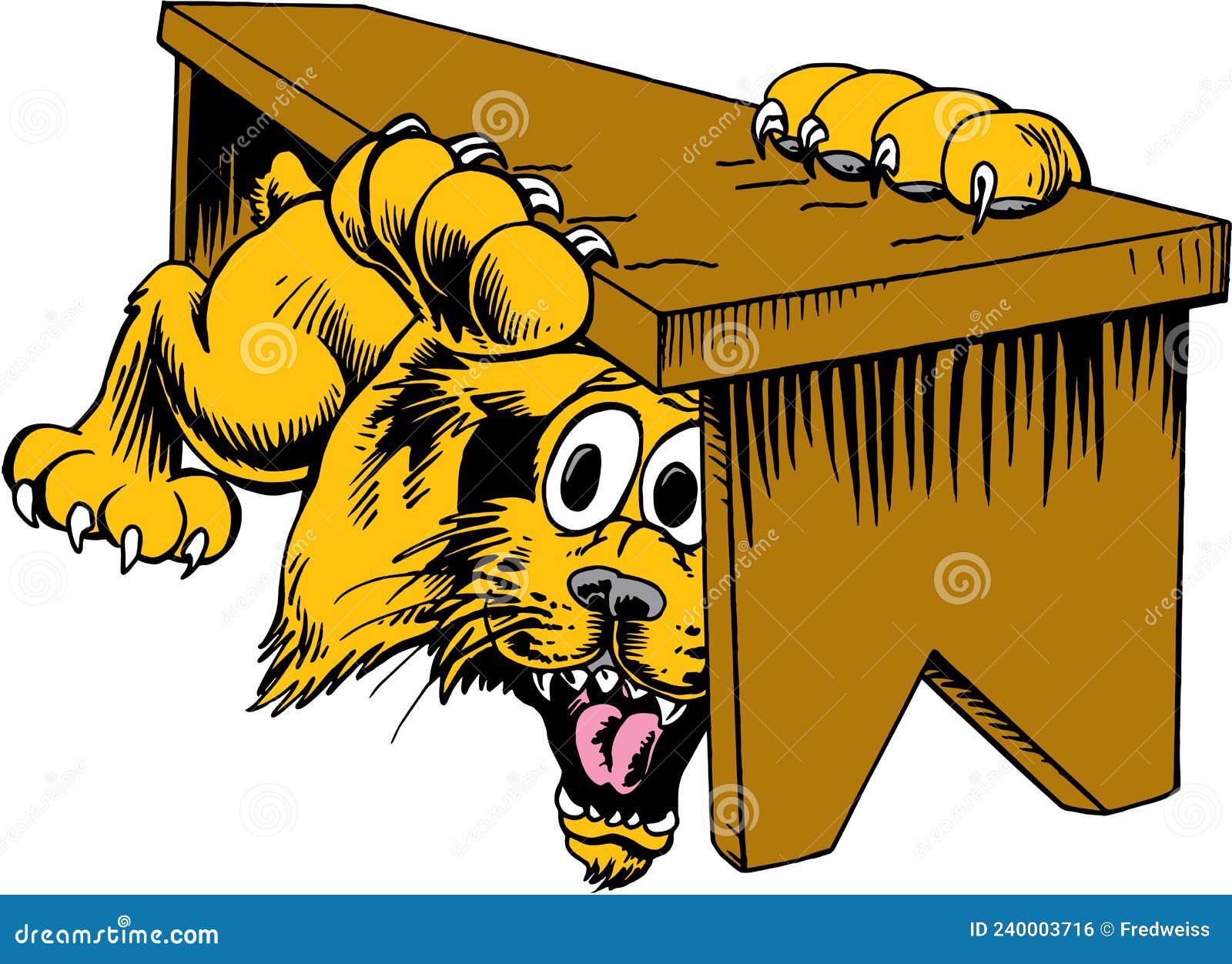Wildcat Bench Vector Illustration Stock Vector - Illustration of mascot ...