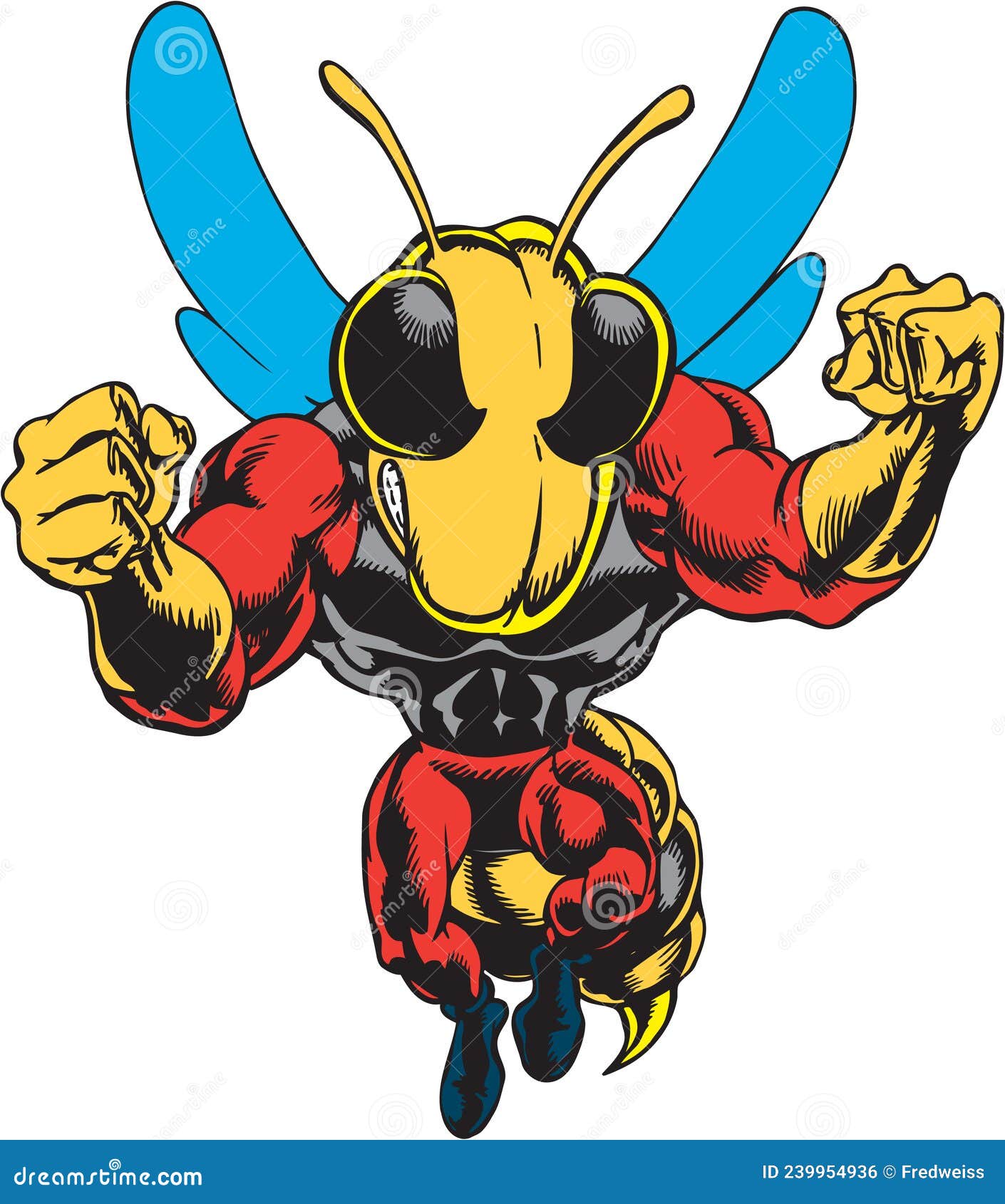 Super Bee Charging Vector Illustration Stock Vector - Illustration of ...