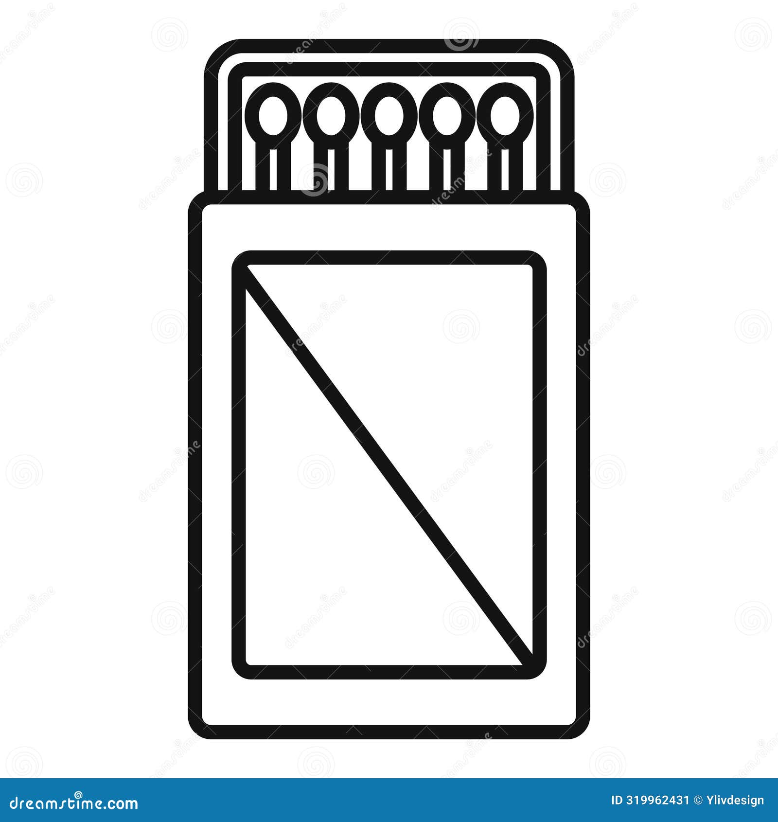 Vector Illustration of a Matchbox Stock Vector - Illustration of simple ...