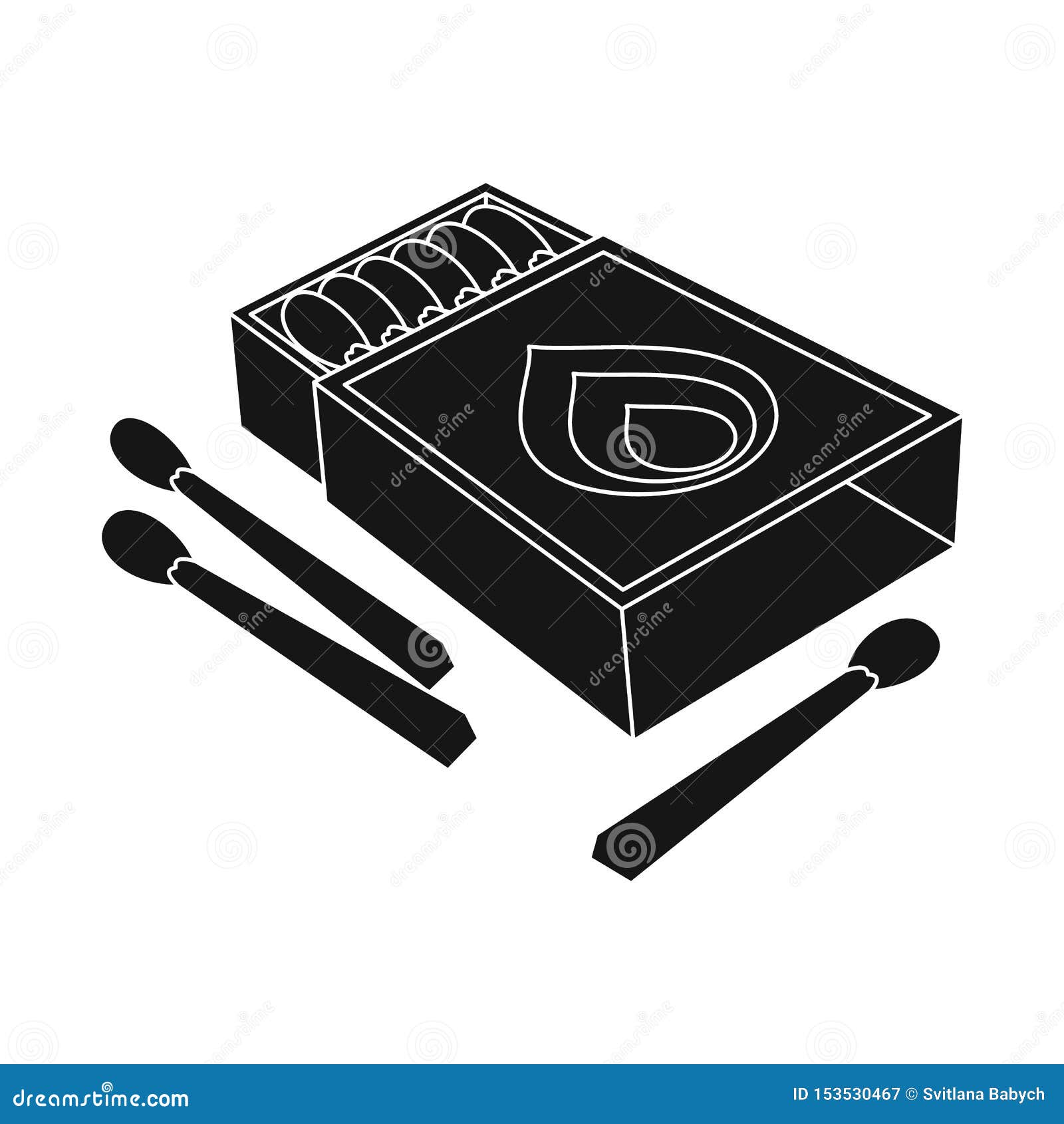 Vector Design of Matchbox and Box Logo. Set of Matchbox and Stick ...