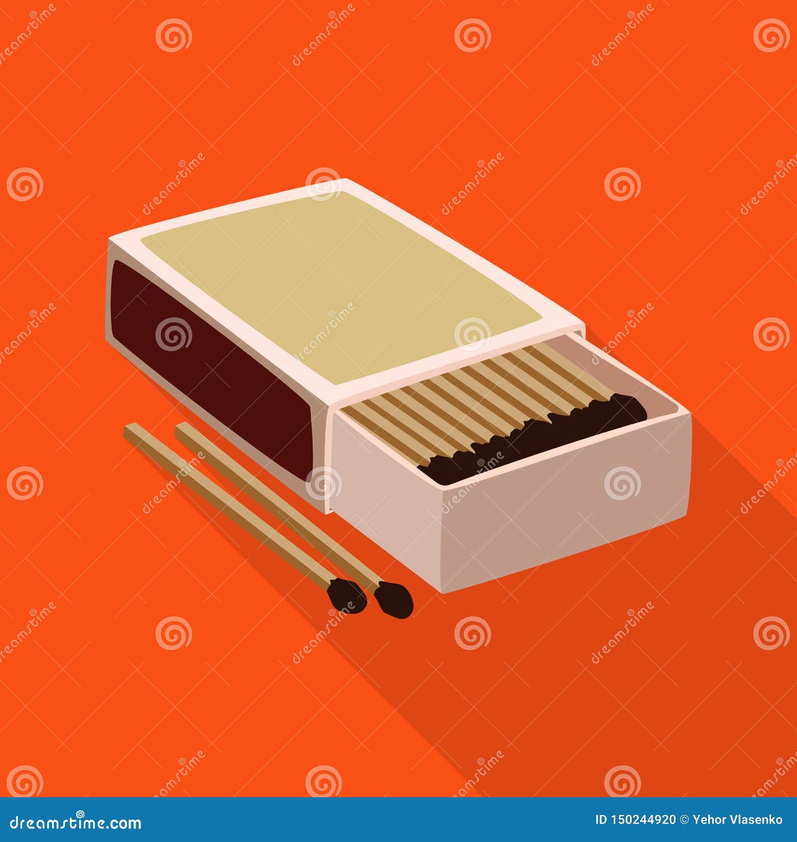 Vector Illustration of Matchbox and Box Logo. Set of Matchbox and ...