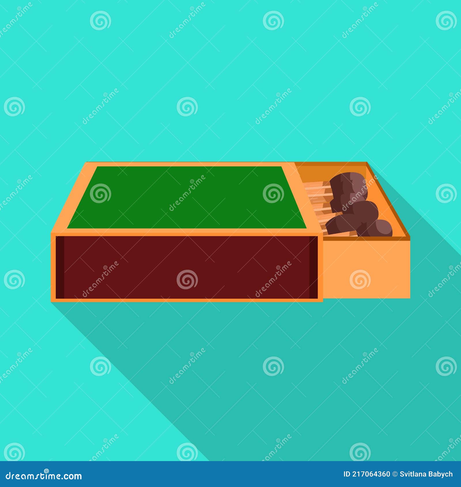 Vector Illustration of Matchbox and Box Symbol. Web Element of Matchbox ...