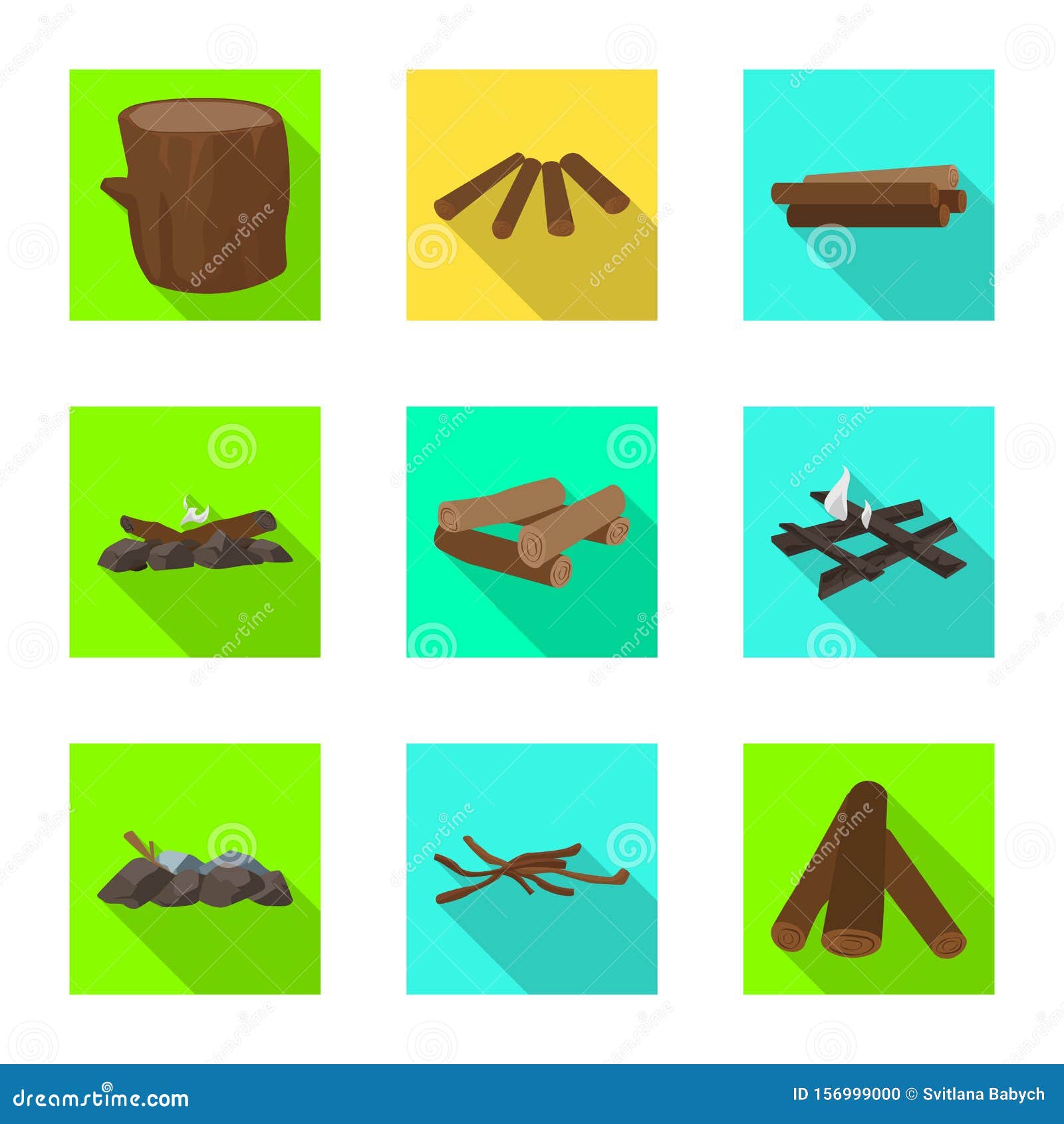 Vector Design of Material and Logging Symbol. Set of Material and ...