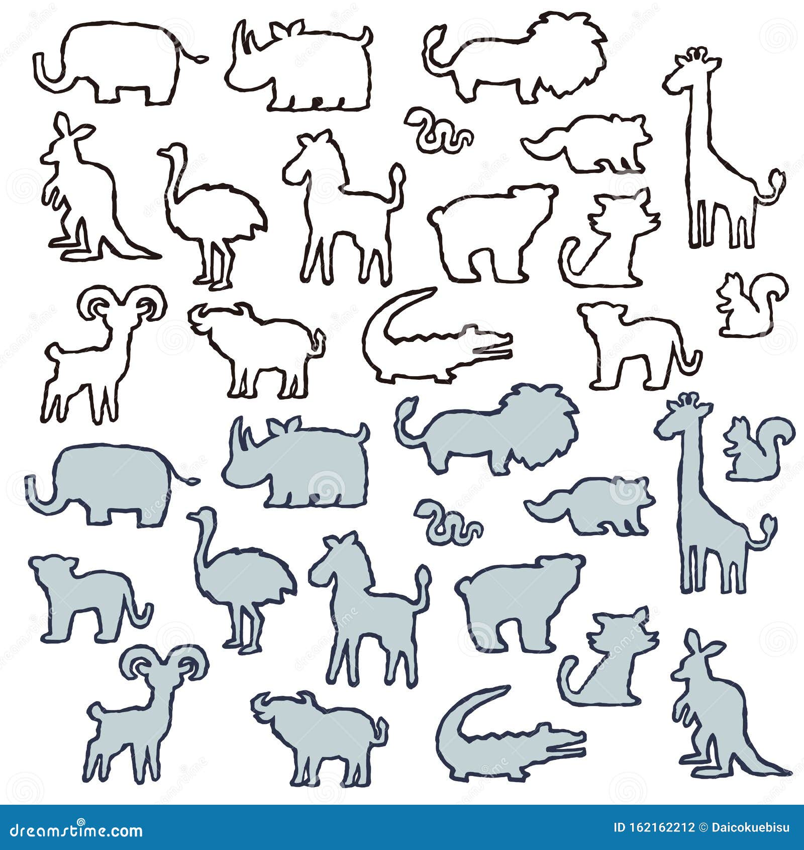 Vector Illustration Material of Various Animals, Stock Vector ...