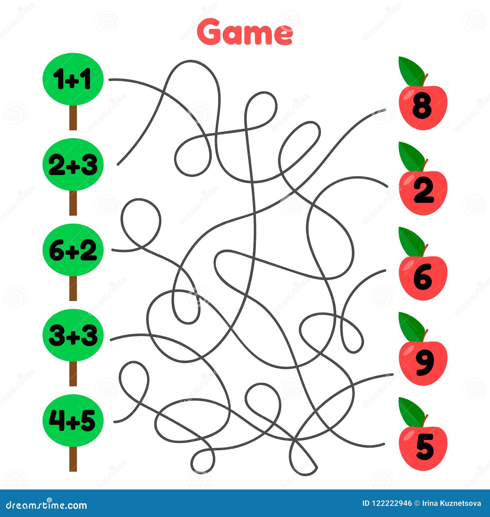 Math Game for Children of School and Preschool Age. Labyrinth. Solve ...