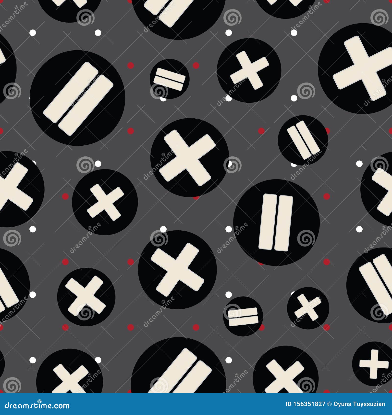 Vector Illustration of Math Symbols. Stock Vector - Illustration of ...