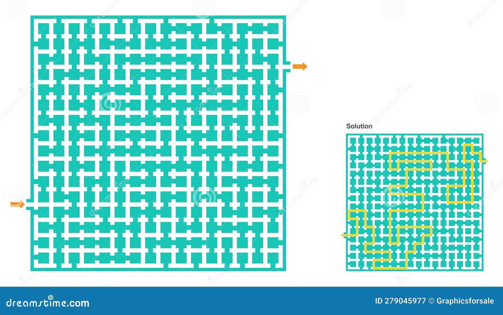 Vector Illustration Maze Labyrinth Game Green Color Stock Vector ...