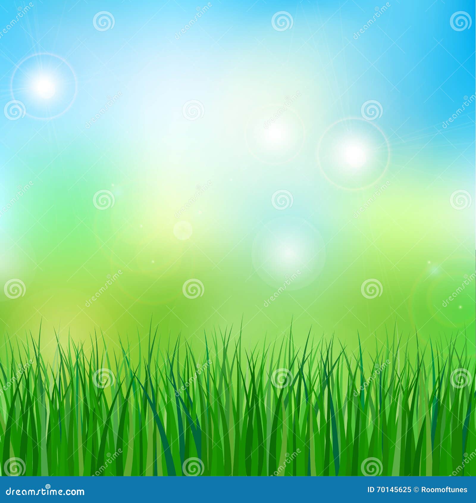 Vector Illustration of Meadow Stock Vector - Illustration of design ...