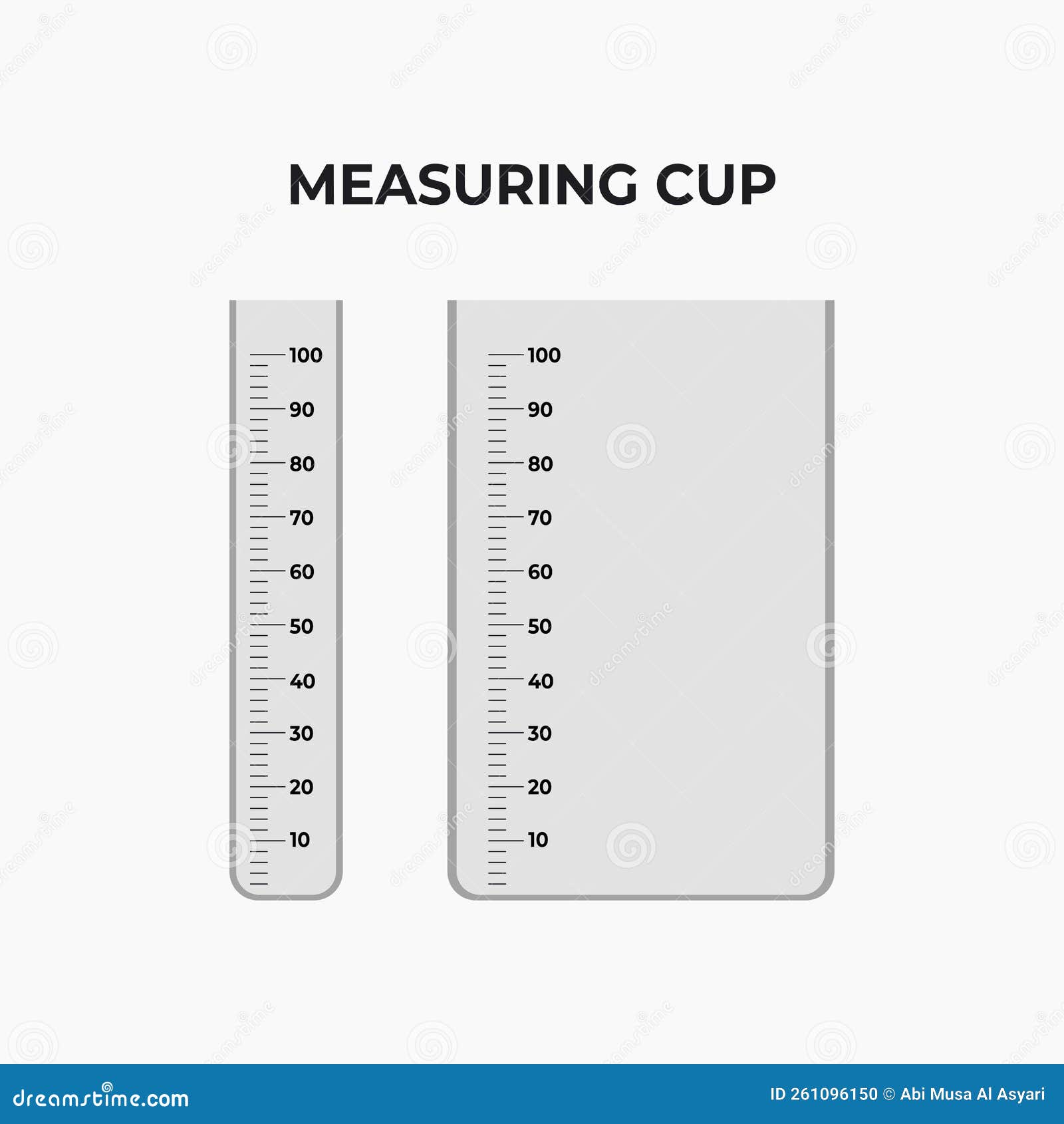 Vector Illustration of Measuring Cup Stock Vector - Illustration of ...