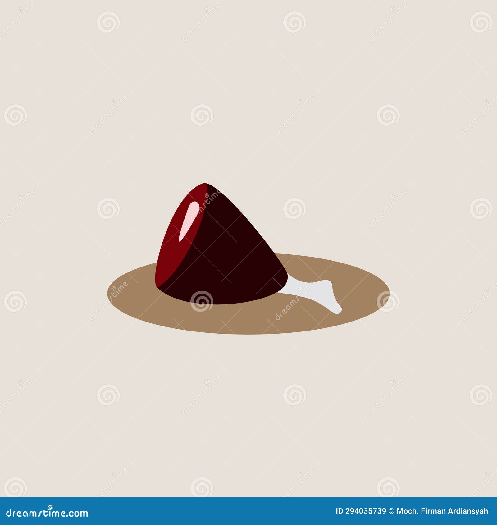 One Vector Illustration of Red Meat Stock Vector - Illustration of ...