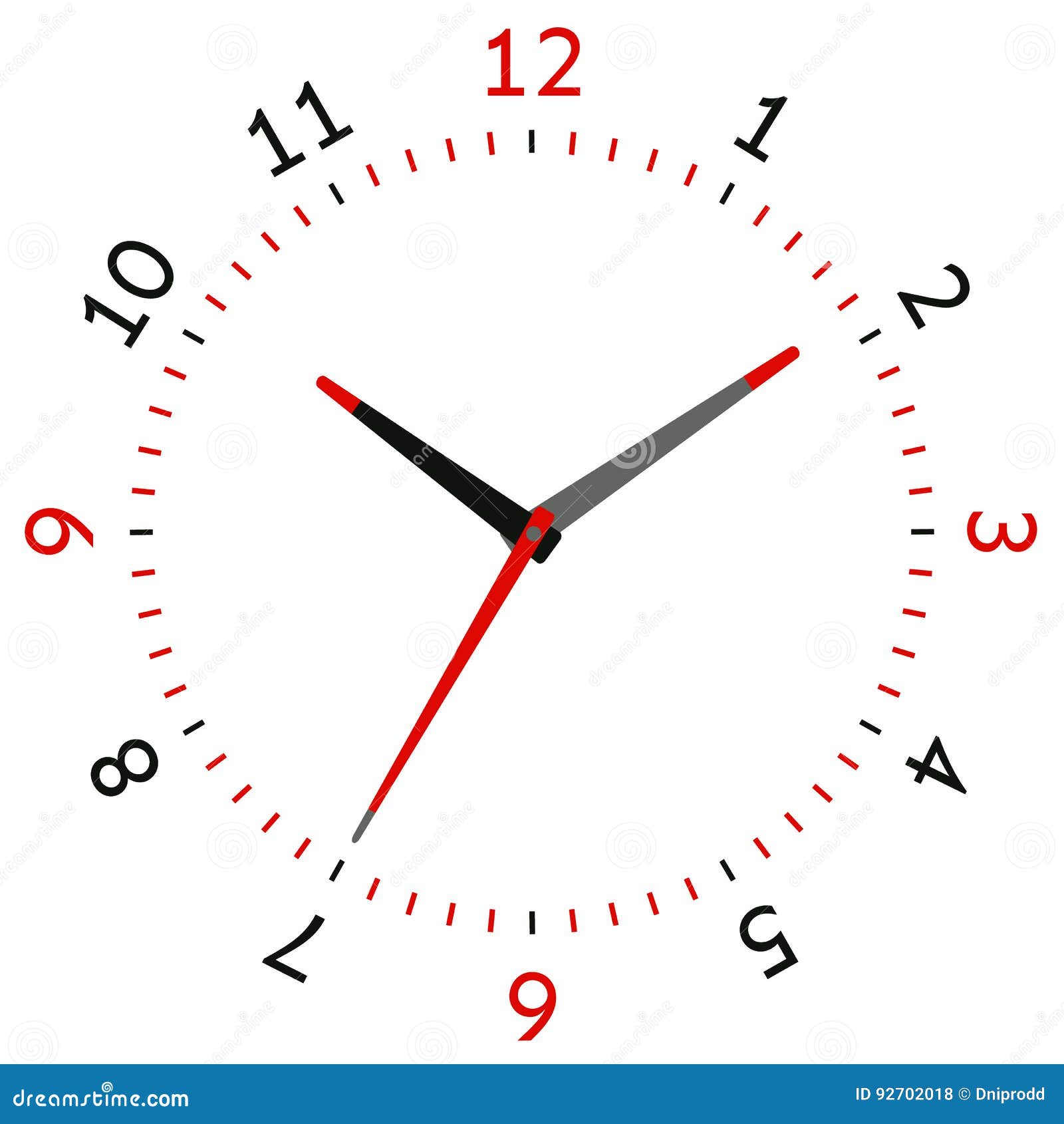 Vector Illustration of Mechanical Clock. Stock Vector - Illustration of ...