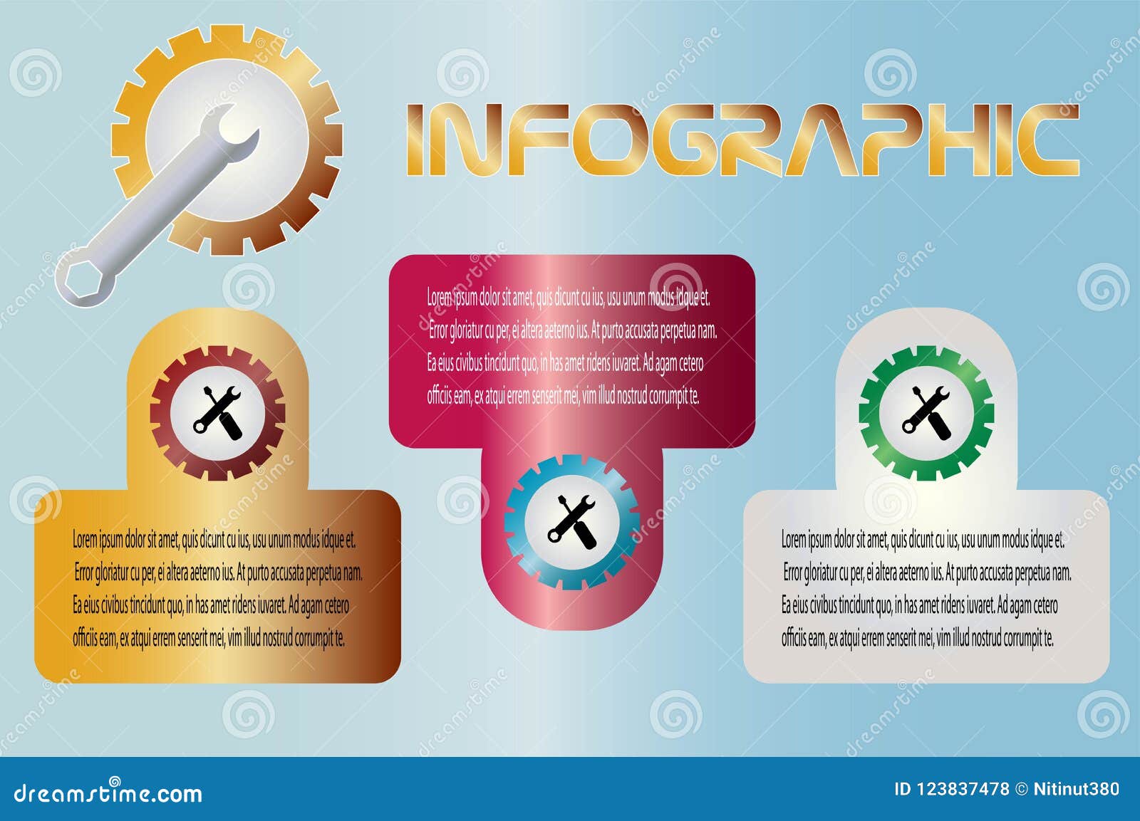 Vector and Illustration Mechanical Engineering Infographic Design Stock ...