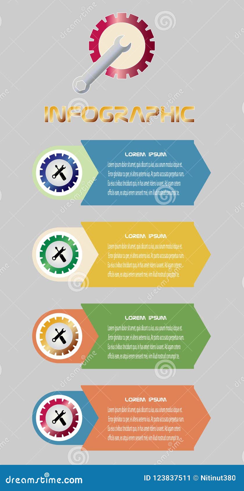 Vector and Illustration Mechanical Engineering Infographic Design Stock ...