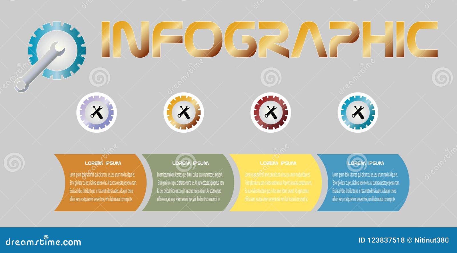 Vector and Illustration Mechanical Engineering Infographic Design Stock ...