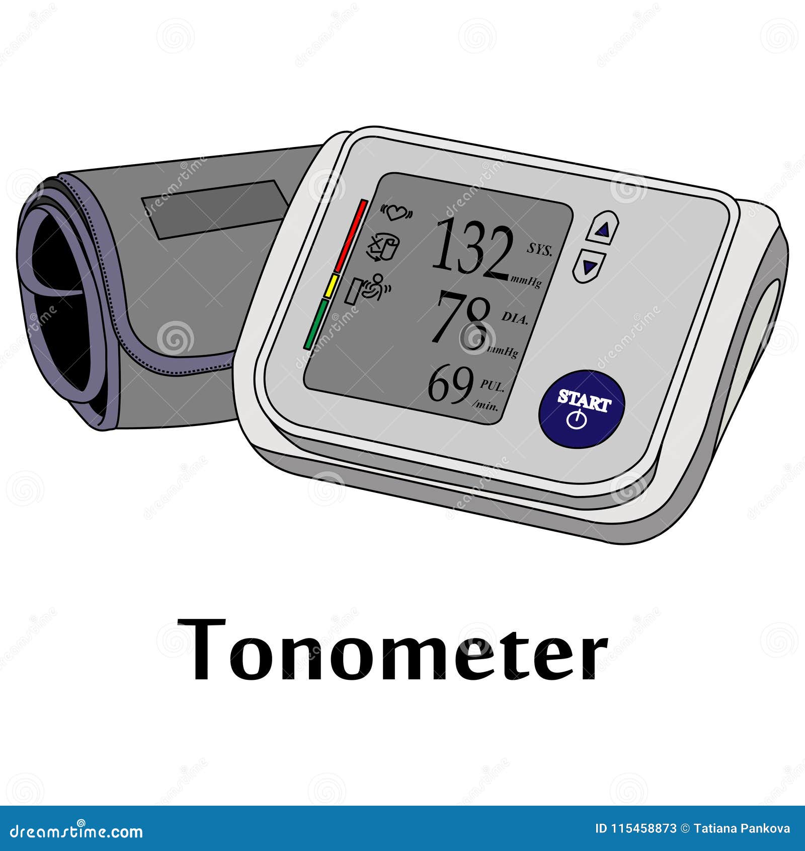 Vector Illustration of the Medical Tool. Tonometer. Stock Vector ...
