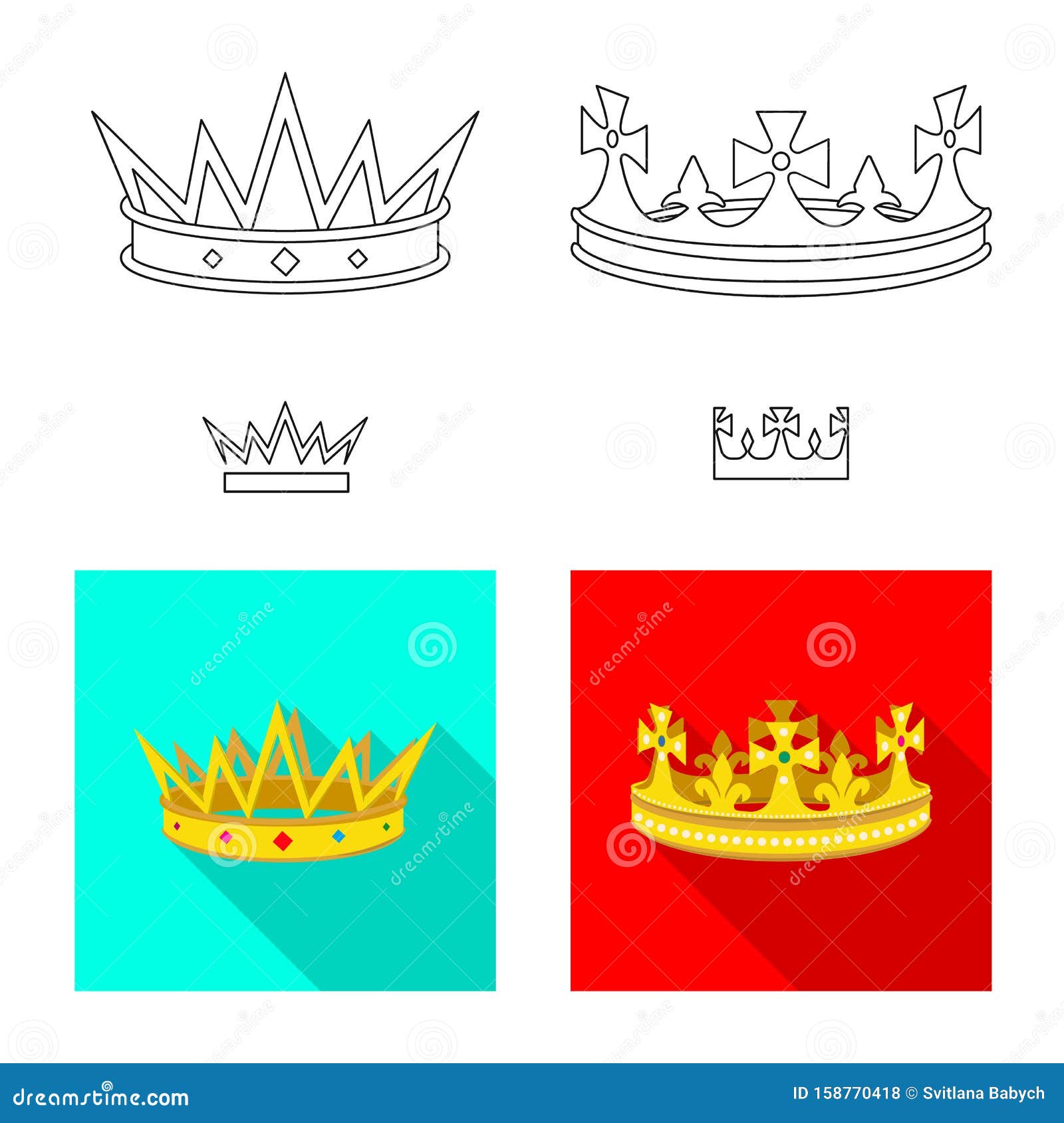 Vector Design of Medieval and Nobility Logo. Set of Medieval and ...