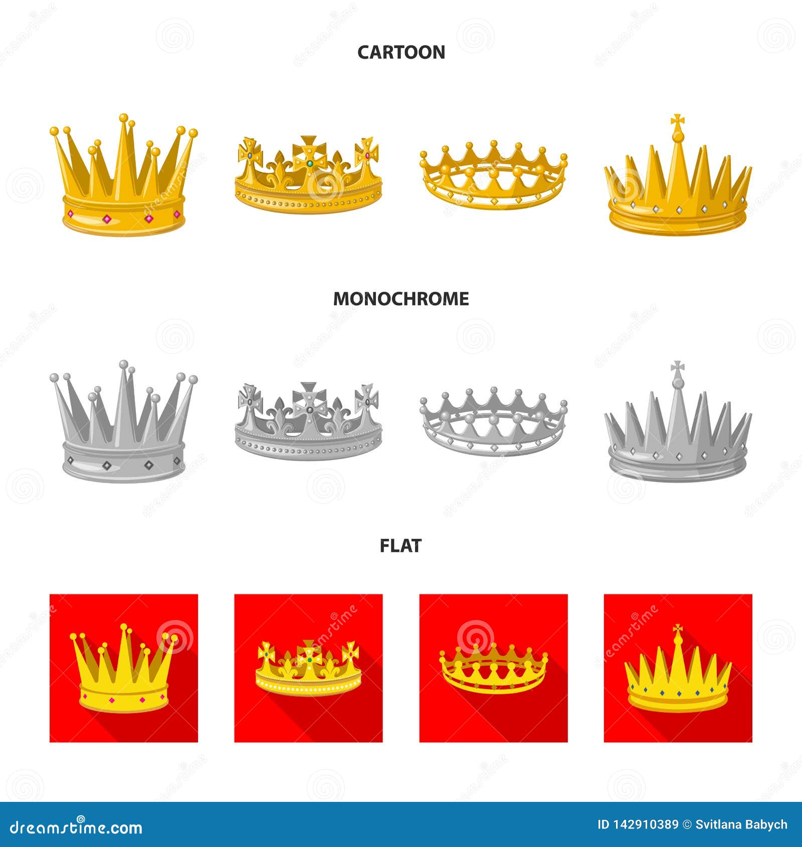 Vector Illustration of Medieval and Nobility Icon. Collection of ...