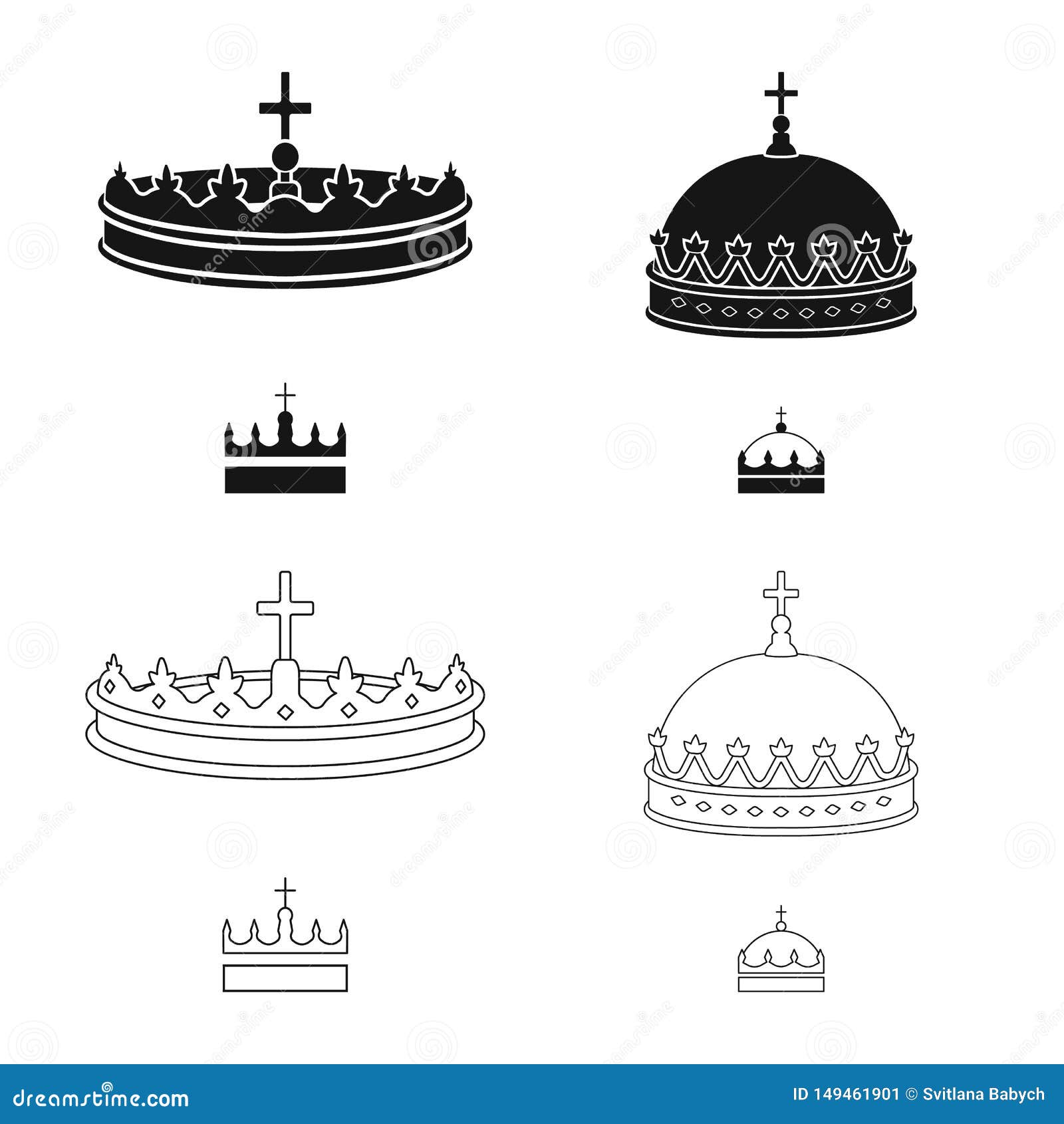 Vector Illustration of Medieval and Nobility Icon. Collection of ...