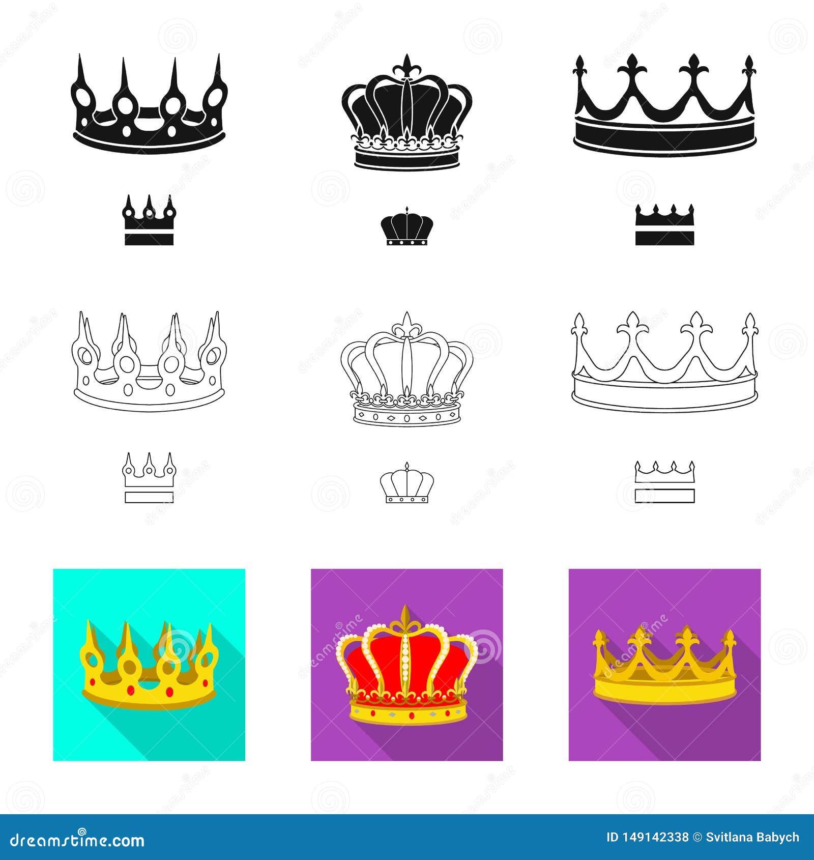 Vector Design of Medieval and Nobility Logo. Collection of Medieval and ...