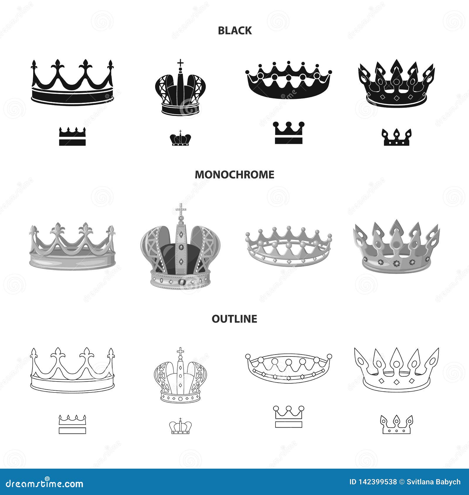 Vector Design of Medieval and Nobility Sign. Set of Medieval and ...