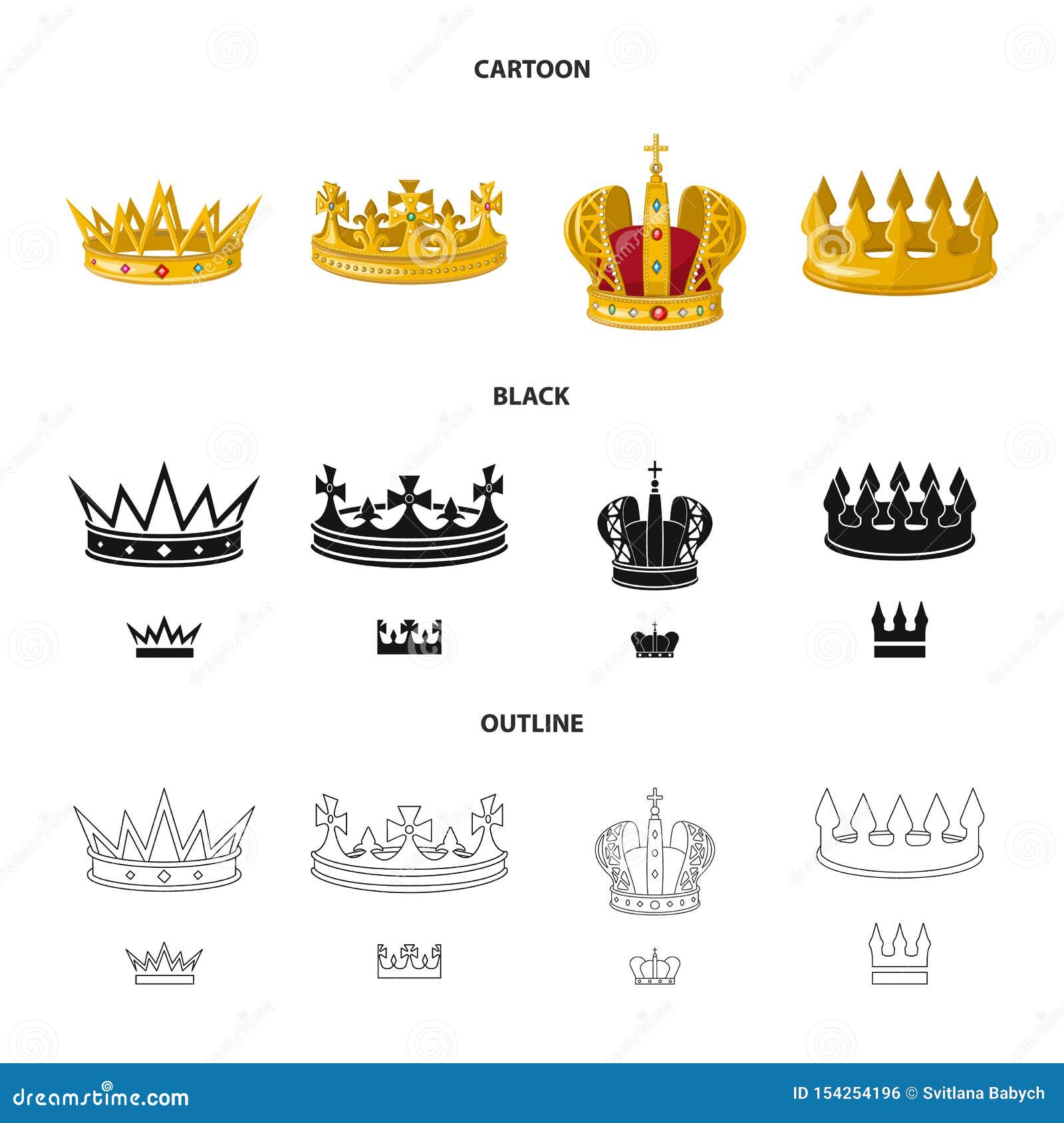 Vector Illustration of Medieval and Nobility Logo. Collection of ...