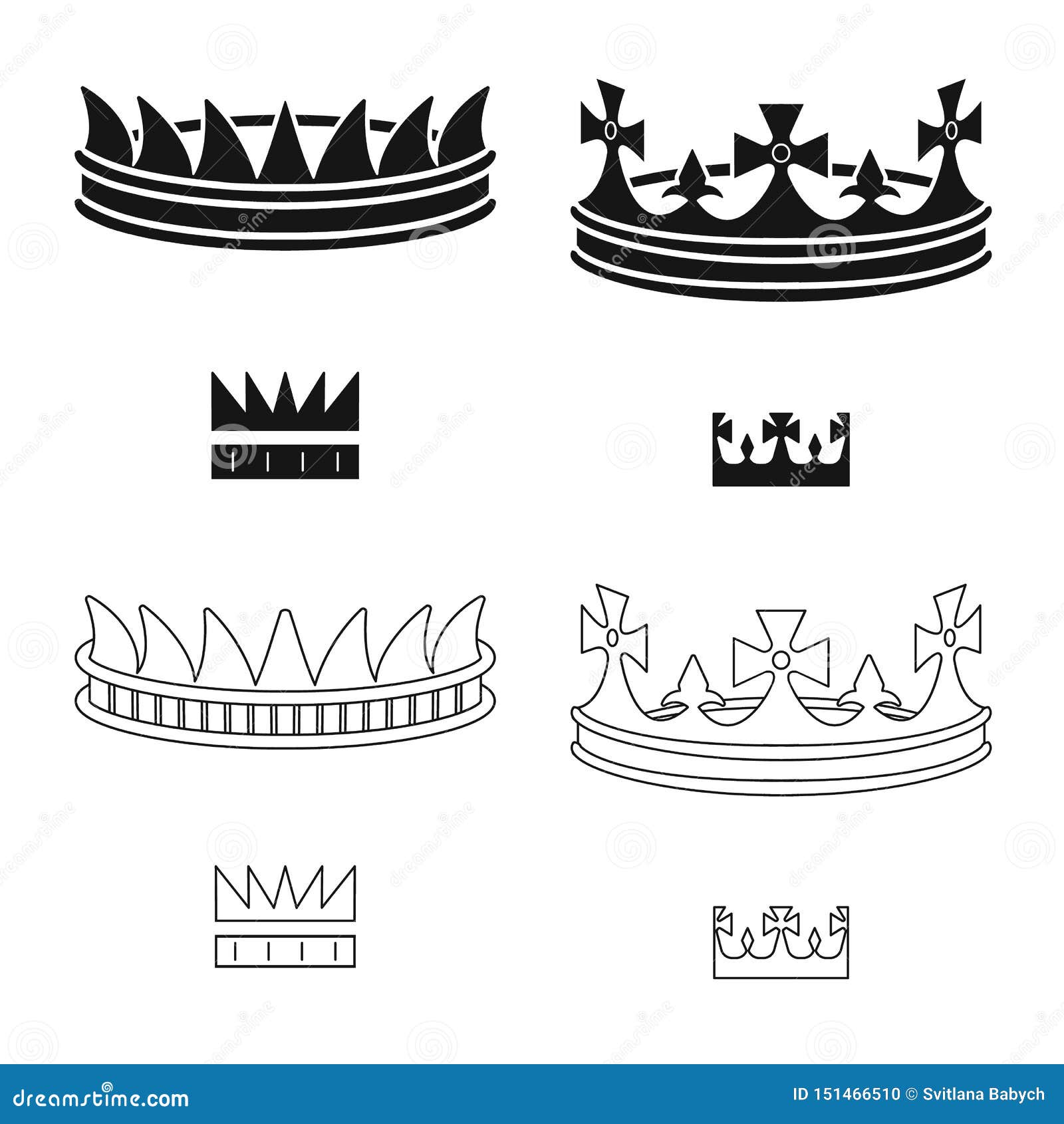 Vector Illustration of Medieval and Nobility Logo. Collection of ...