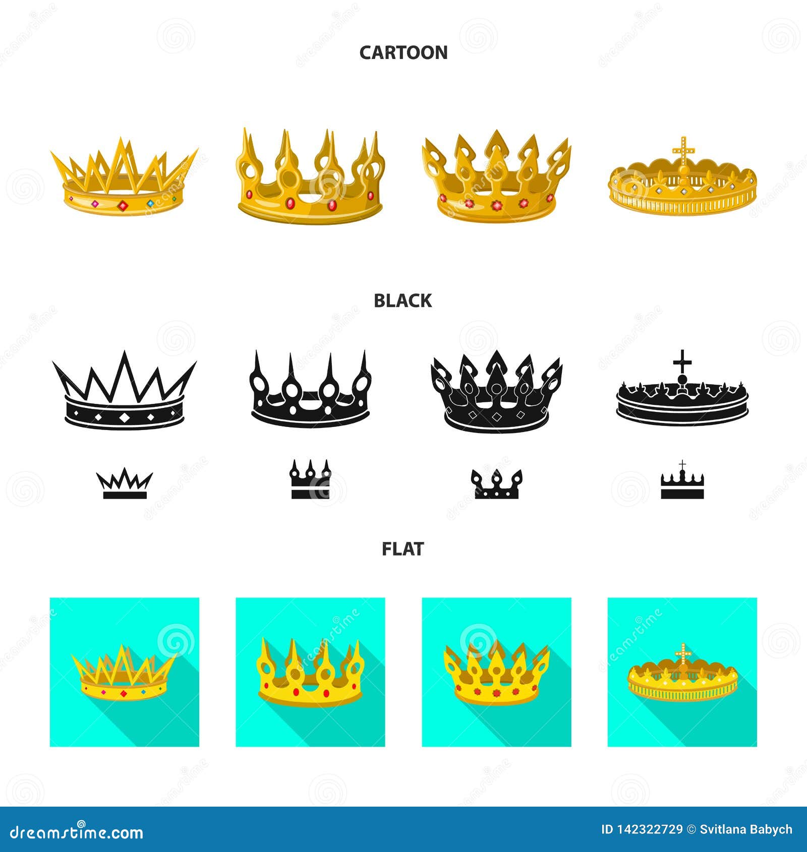 Vector Illustration of Medieval and Nobility Logo. Set of Medieval and ...