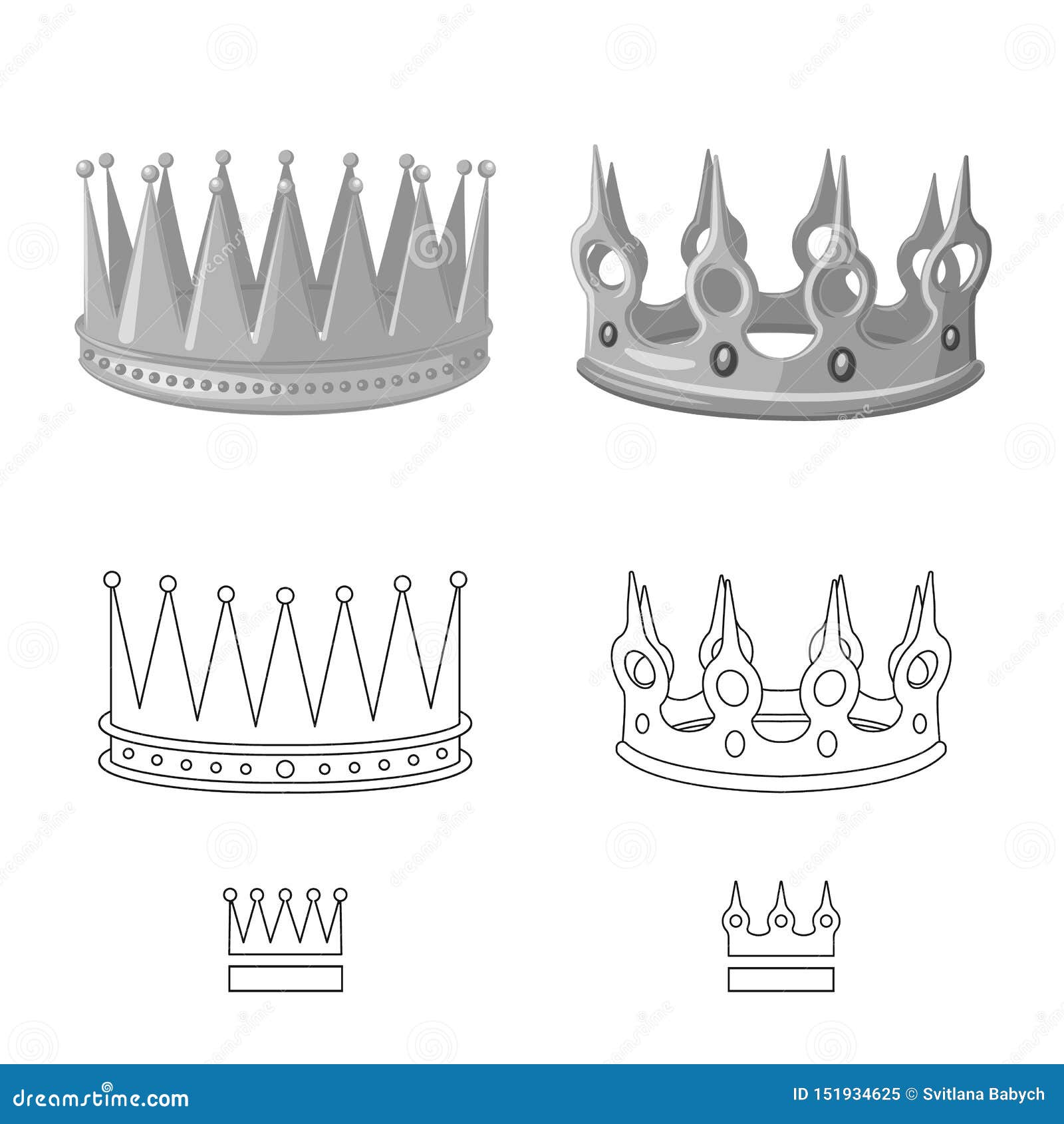 Vector Illustration of Medieval and Nobility Logo. Set of Medieval and ...