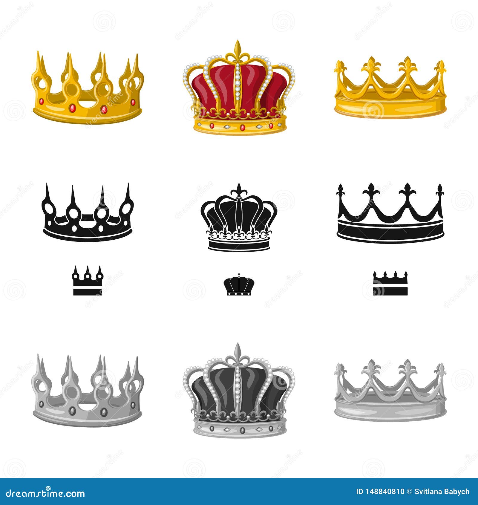 Vector Design of Medieval and Nobility Symbol. Set of Medieval and ...