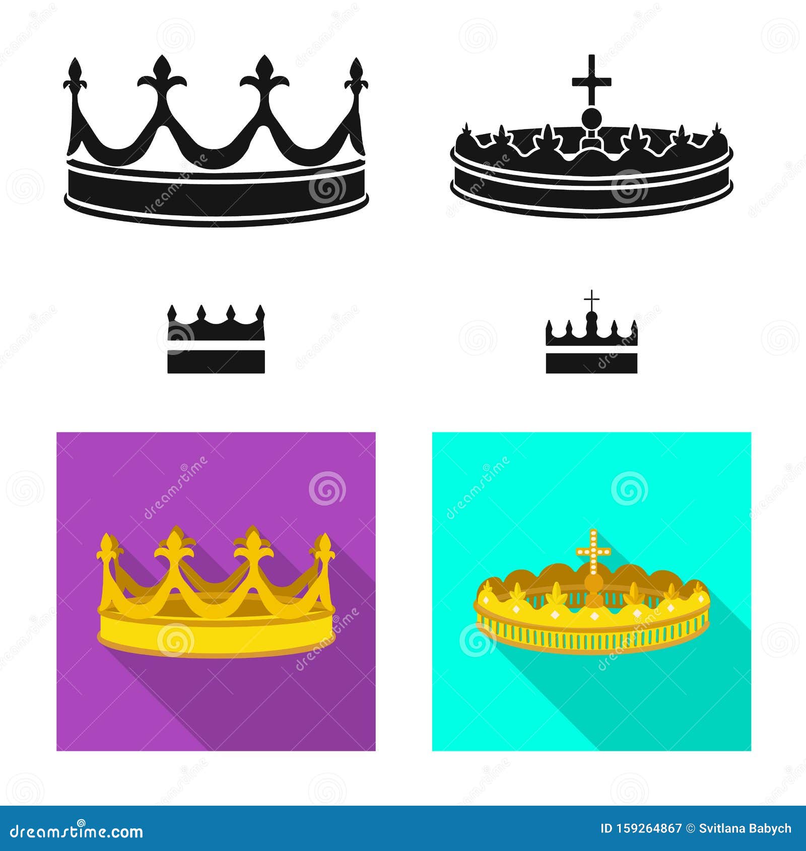 Vector Design of Medieval and Nobility Symbol. Collection of Medieval ...