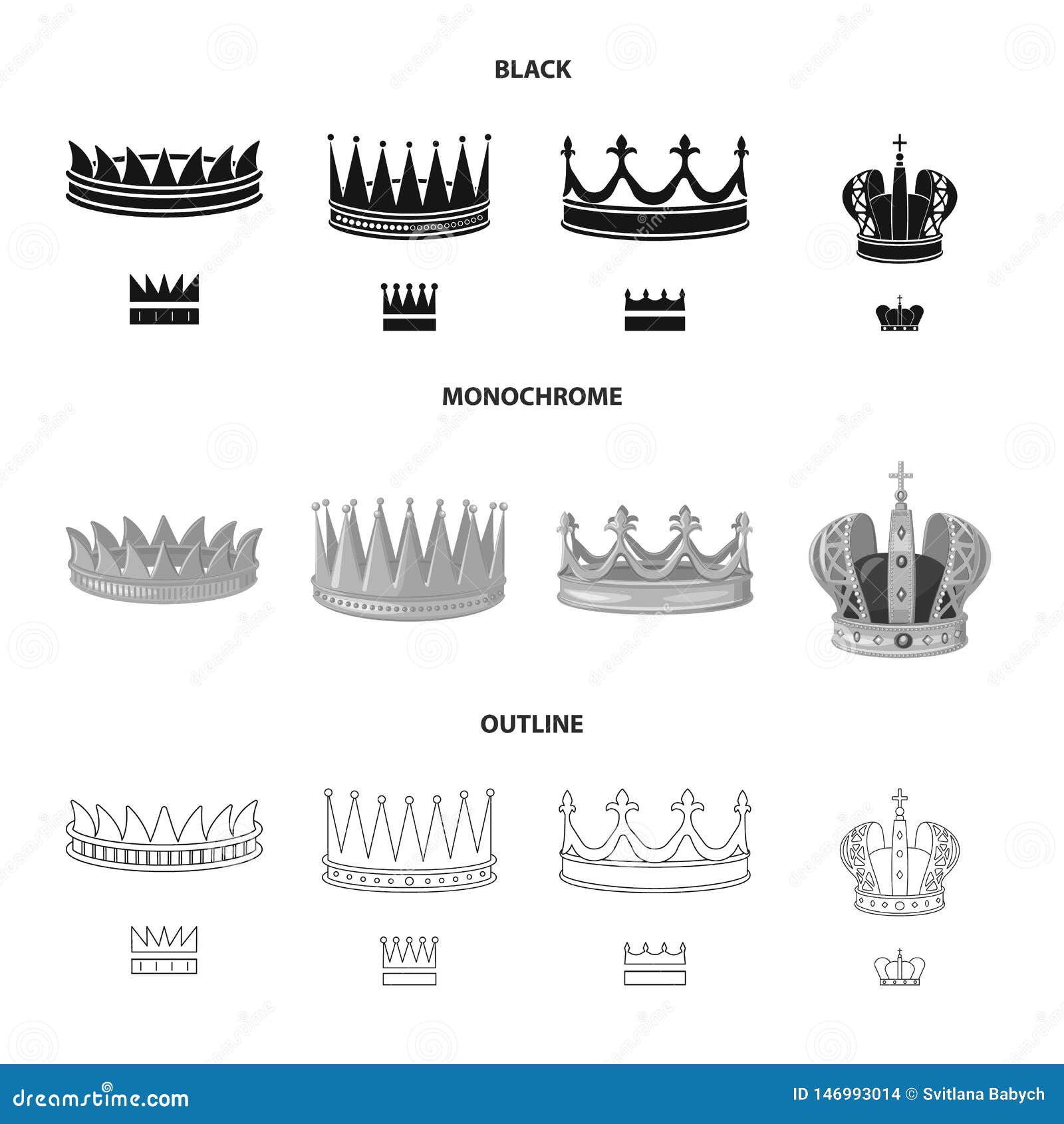 Vector Design of Medieval and Nobility Symbol. Collection of Medieval ...