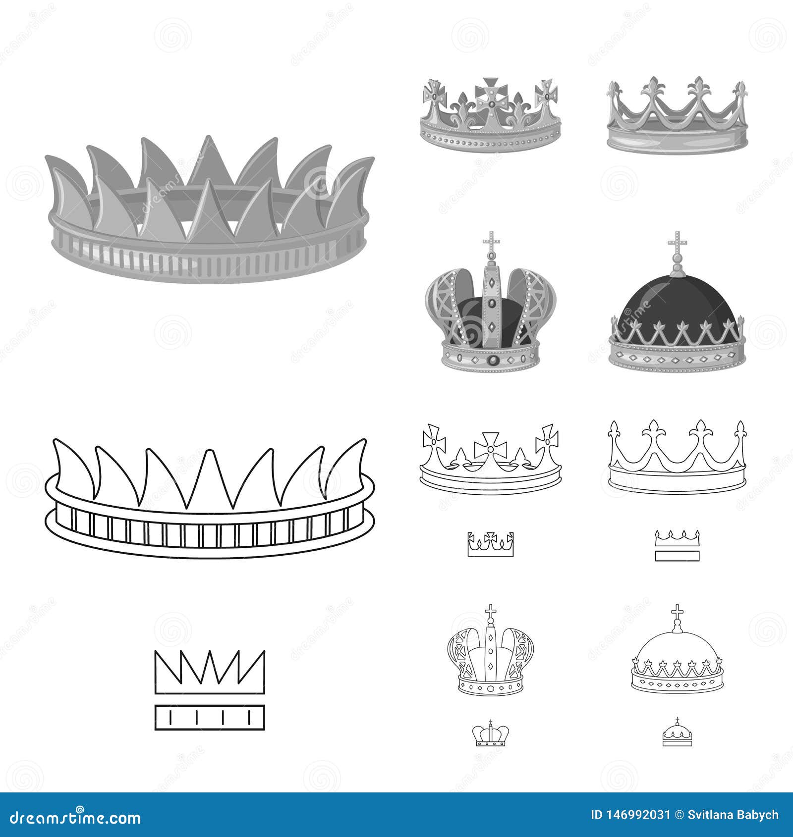 Vector Design of Medieval and Nobility Icon. Set of Medieval and ...