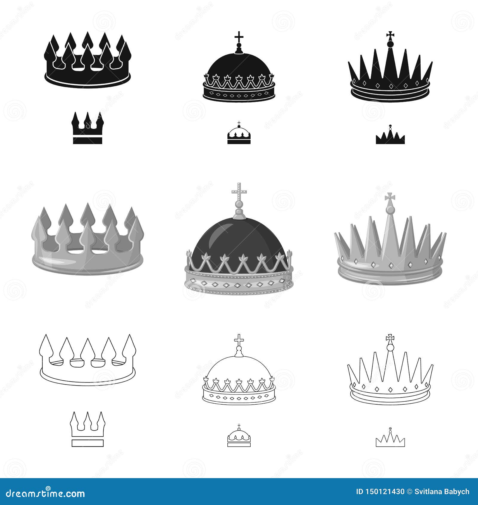 Vector Design of Medieval and Nobility Icon. Collection of Medieval and ...