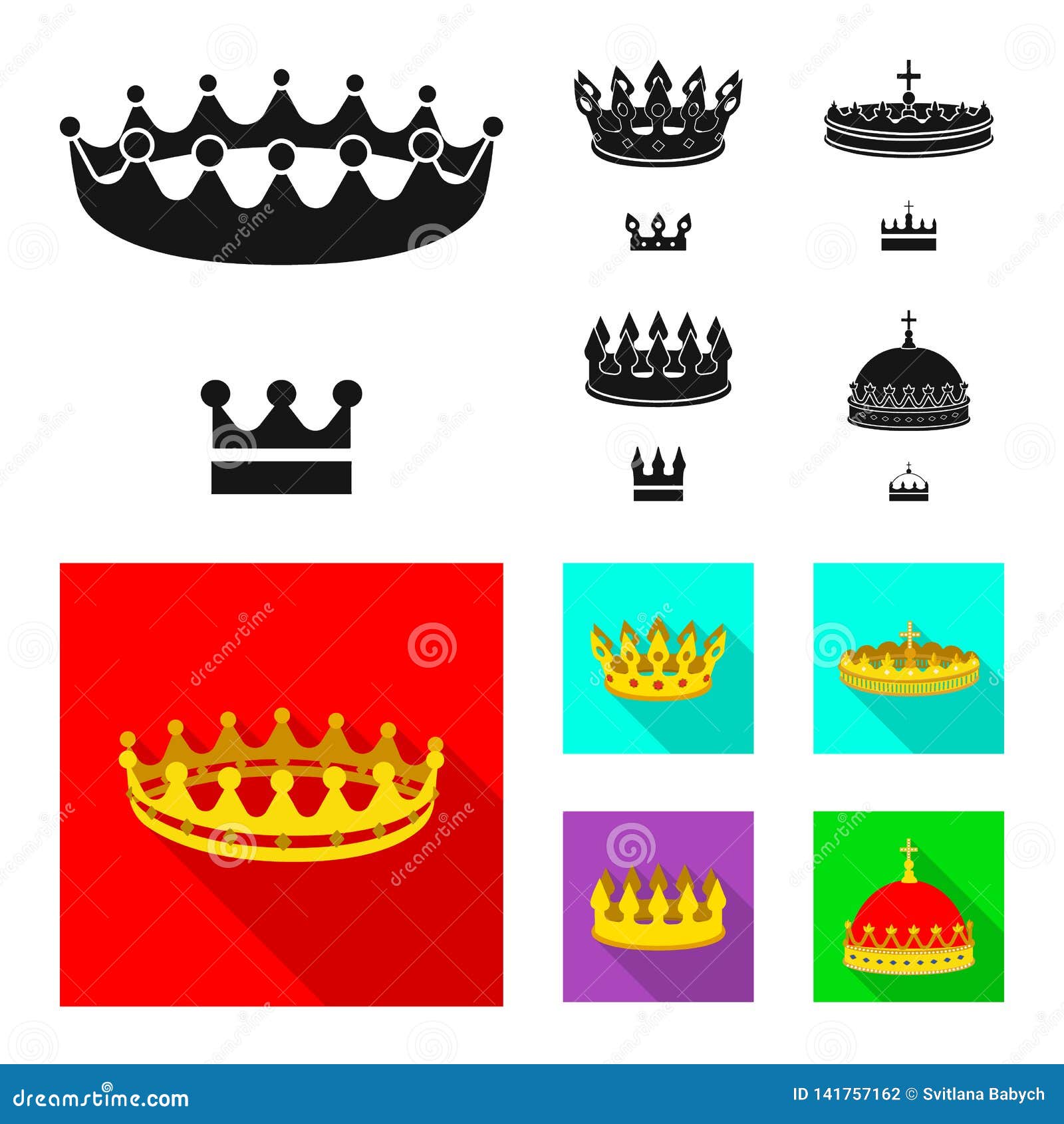 Vector Illustration of Medieval and Nobility Symbol. Set of Medieval ...