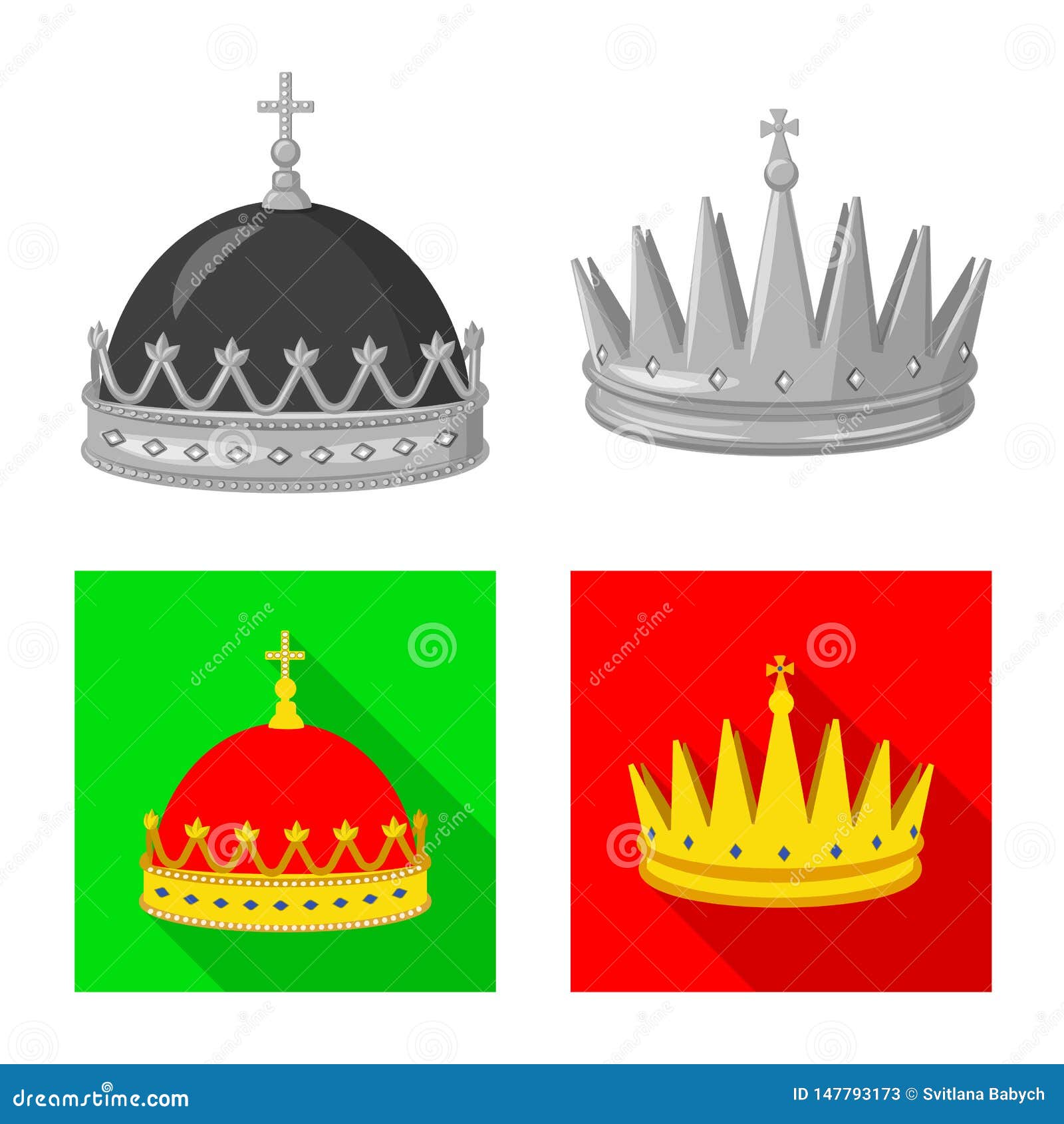Vector Design of Medieval and Nobility Icon. Collection of Medieval and ...