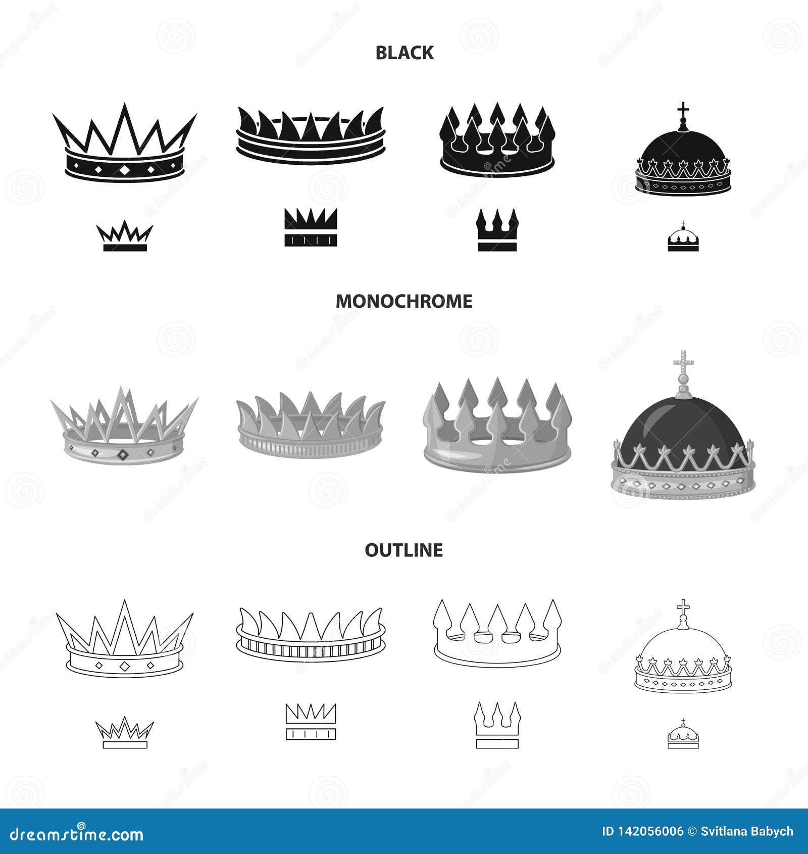 Vector Design of Medieval and Nobility Icon. Collection of Medieval and ...