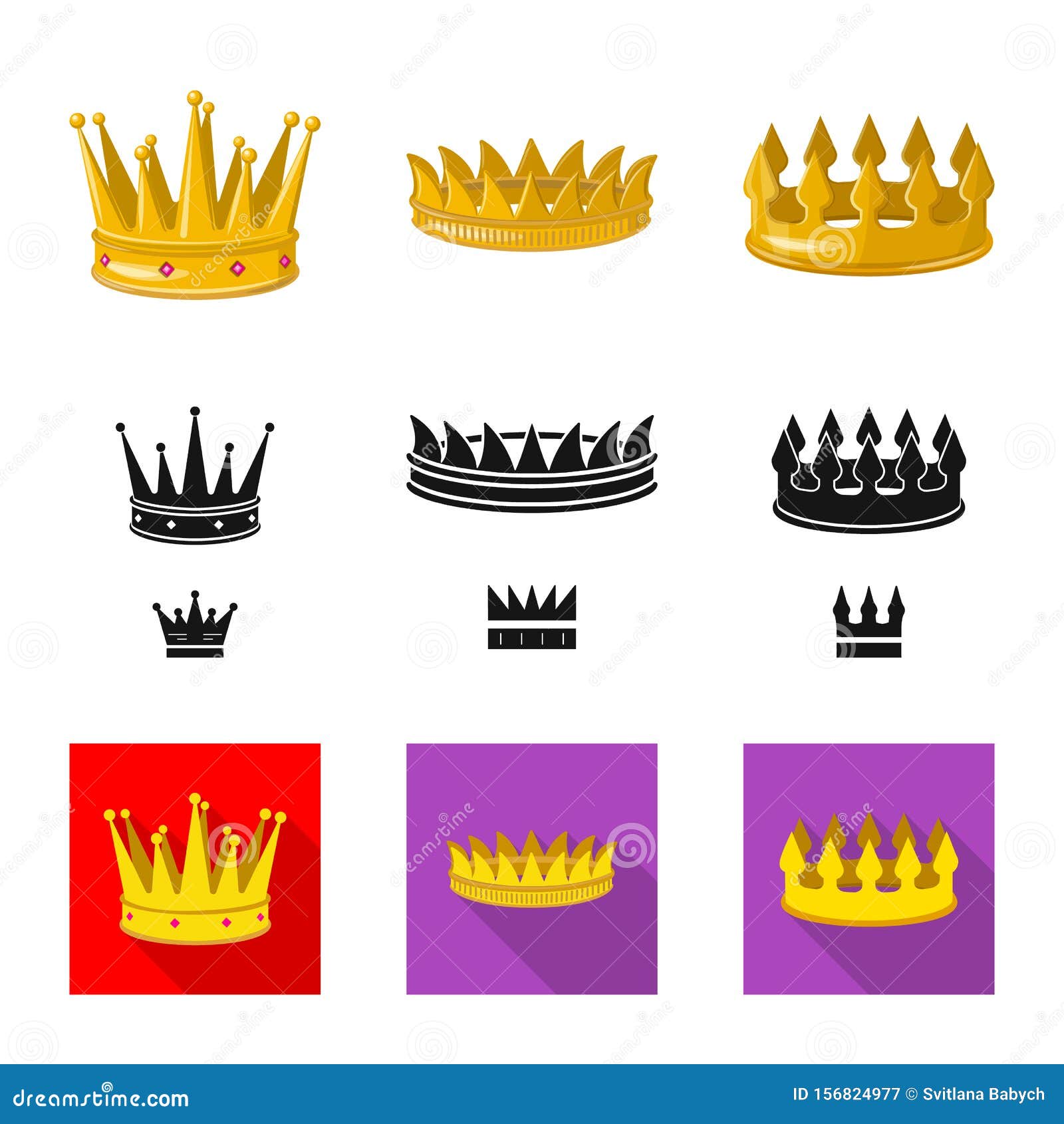 Vector Illustration of Medieval and Nobility Symbol. Set of Medieval ...