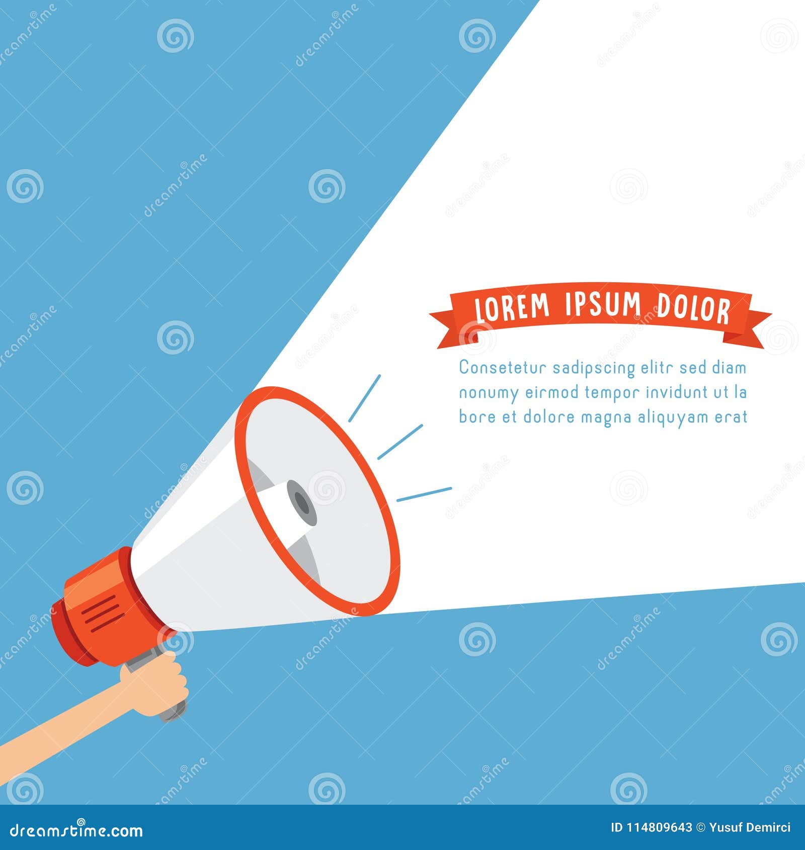 Vector Illustration of Megaphone Stock Vector - Illustration of idea ...