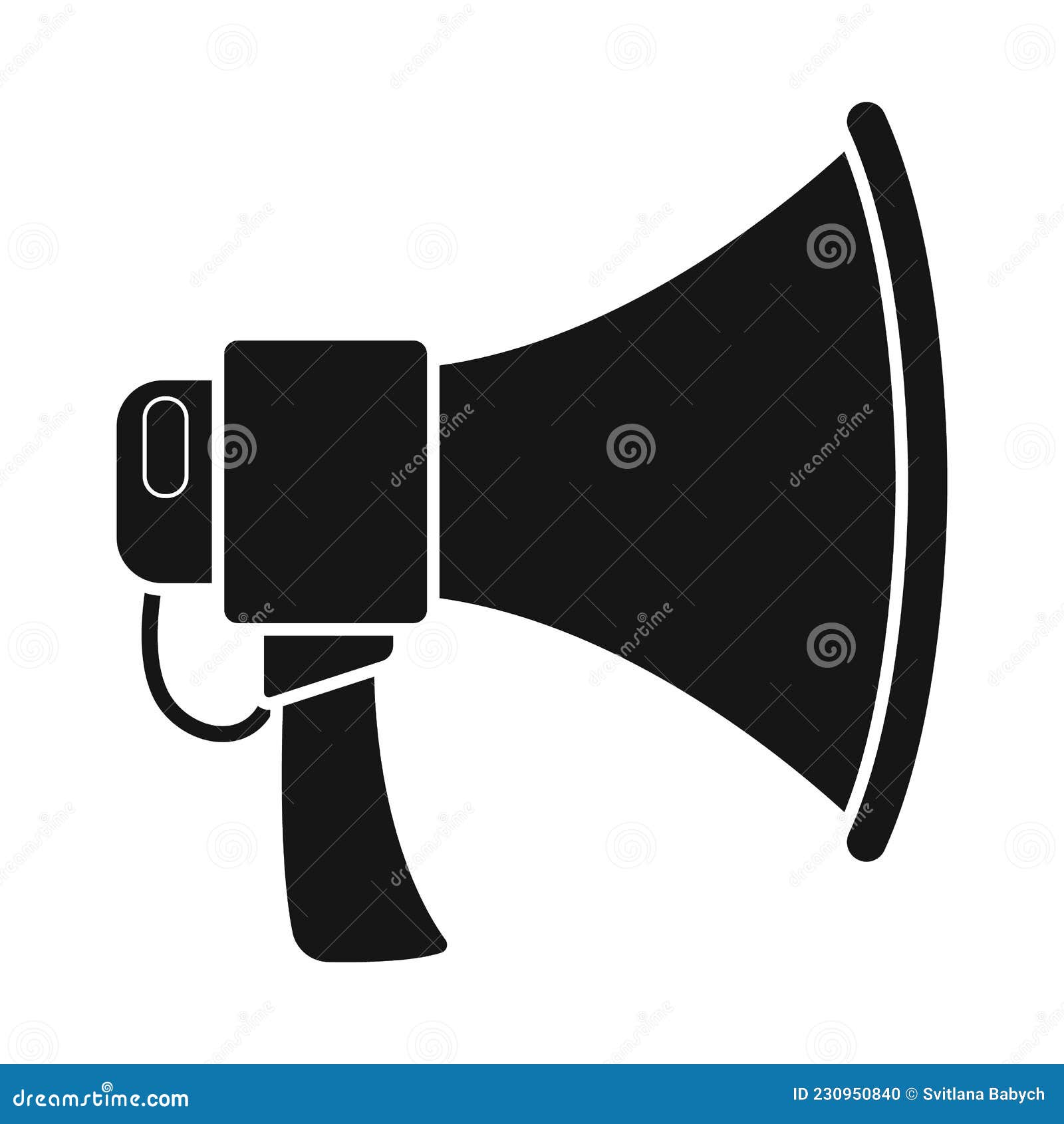 Vector Illustration of Megaphone and Warning Sign. Web Element of ...